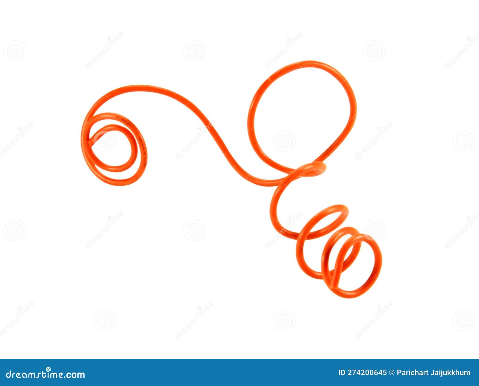 Orange Wire Cable of Usb and Adapter Isolated on White Background ...