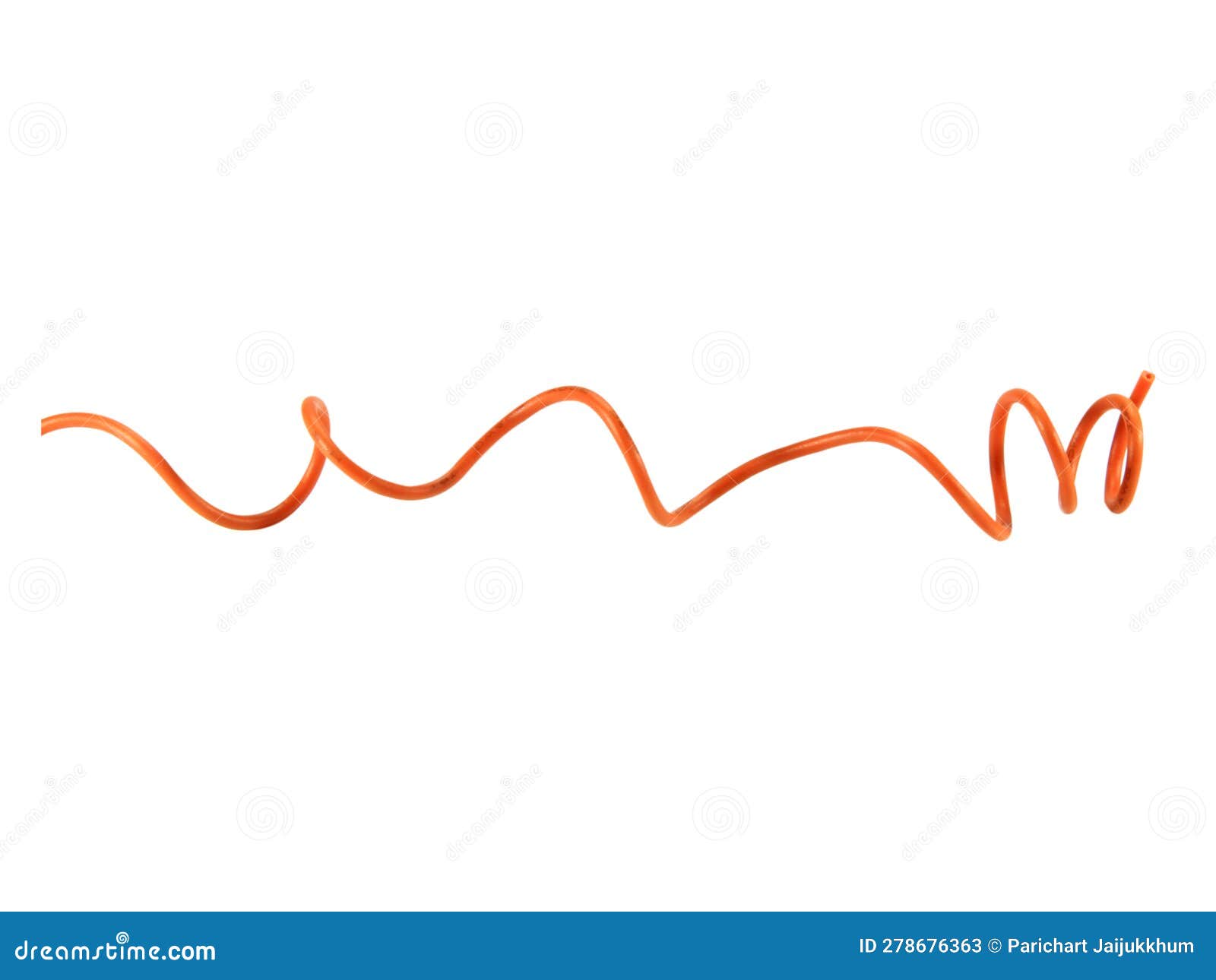 Orange Wire Cable of Usb and Adapter Isolated on White Background ...