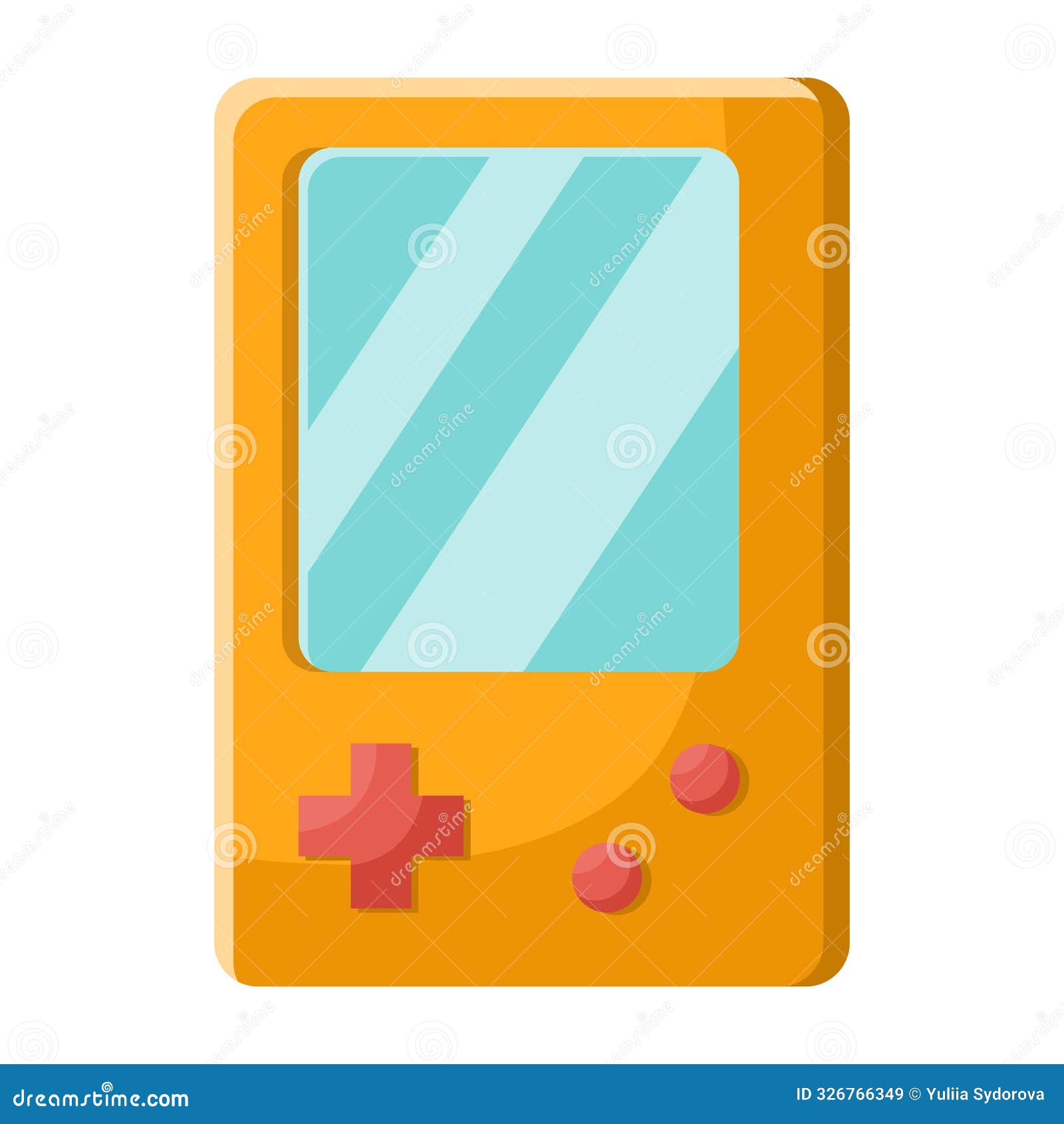 Orange wireless gamepad stock illustration. Illustration of electronic ...