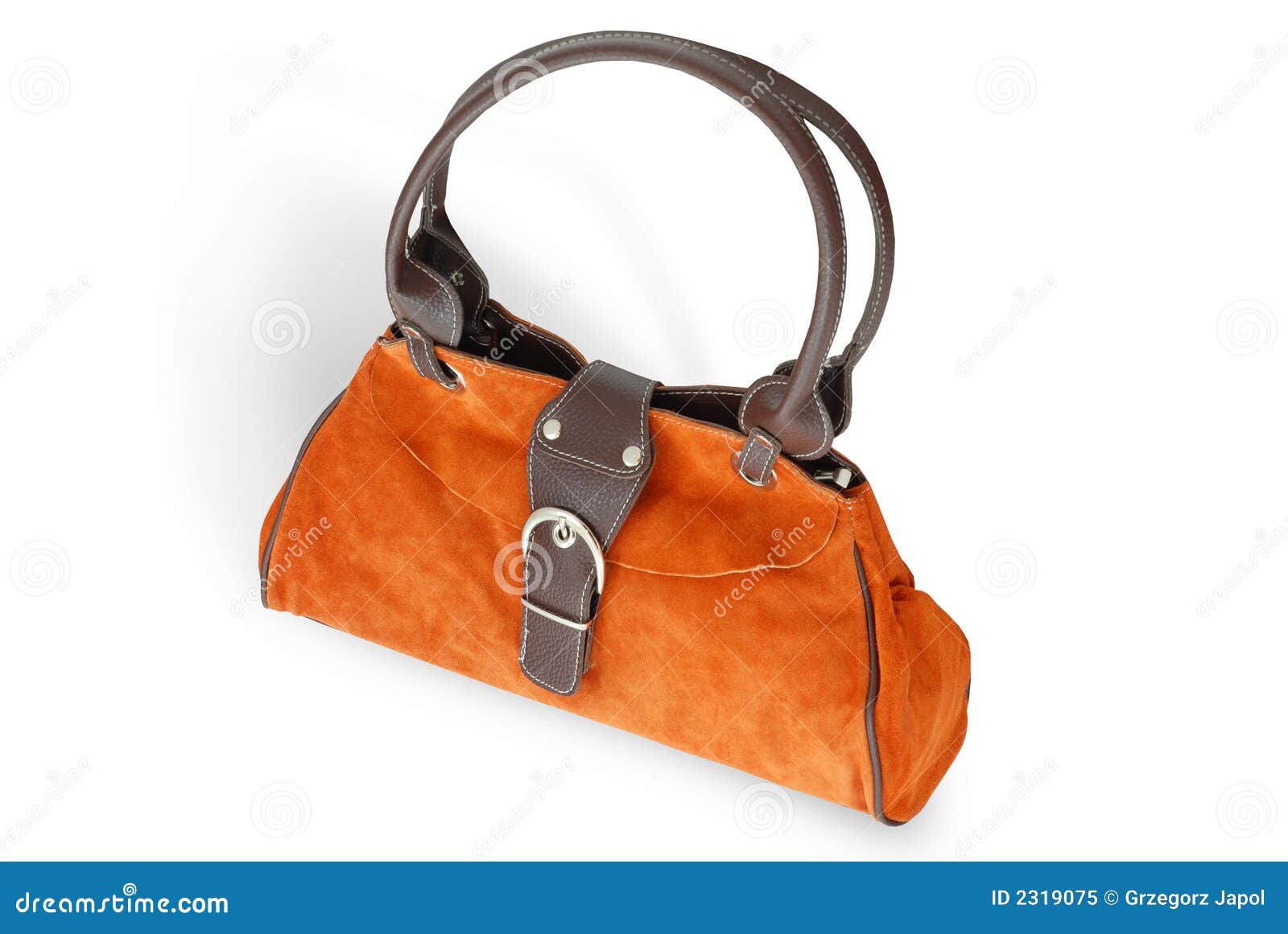 Orange Woman Purse (hand-bag) Stock Image - Image of item, purse: 2319075
