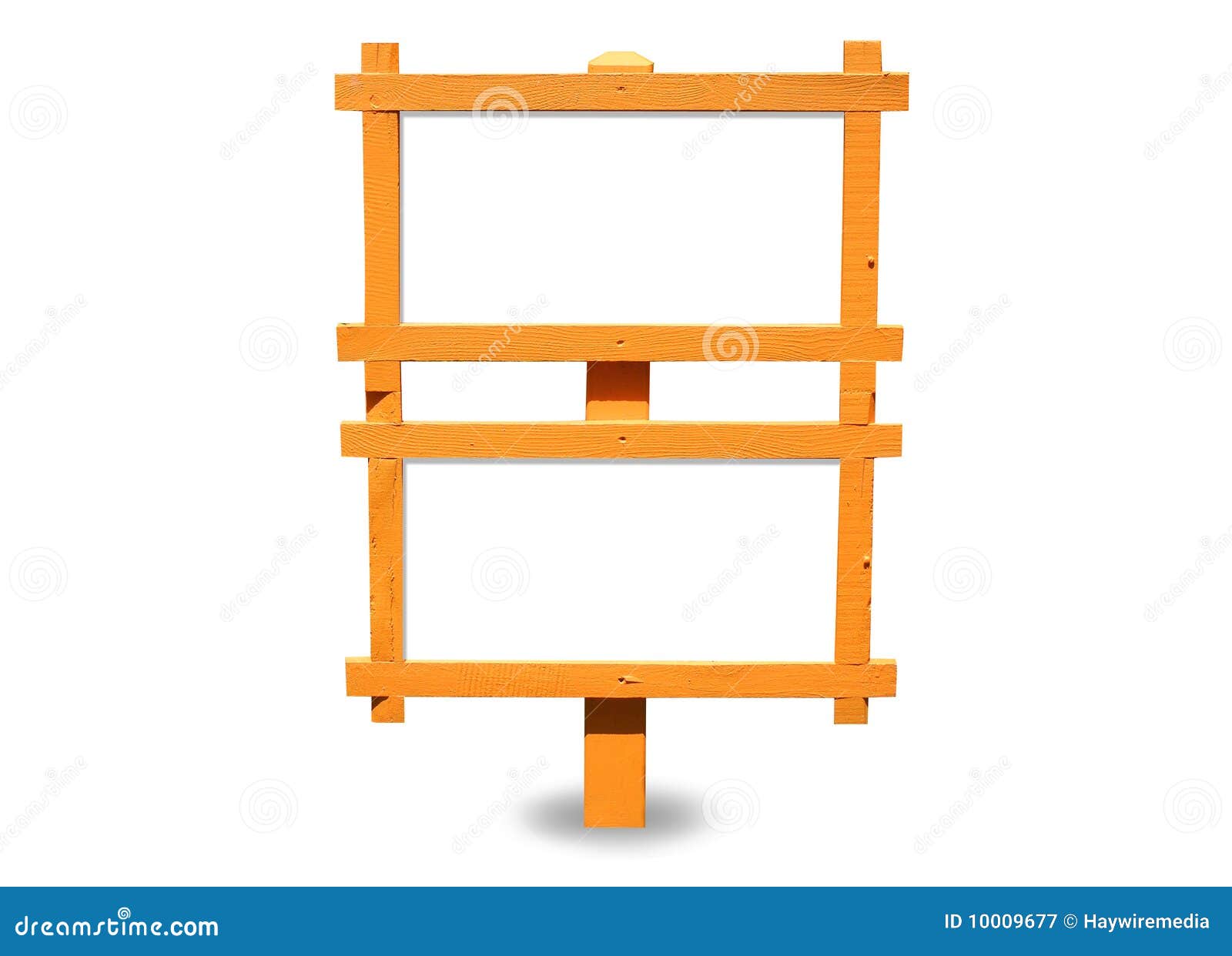 Orange Wooden Isolated Sign Stock Image - Image of path, sign: 10009677