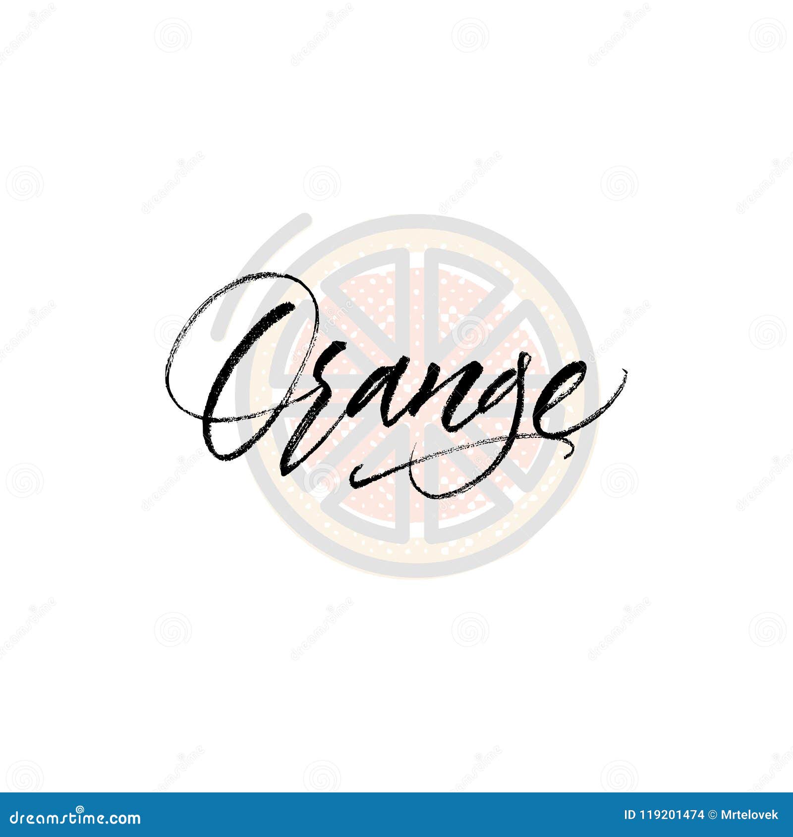 Orange Word on Background Illustration. Fruit Web Element, Isolated ...