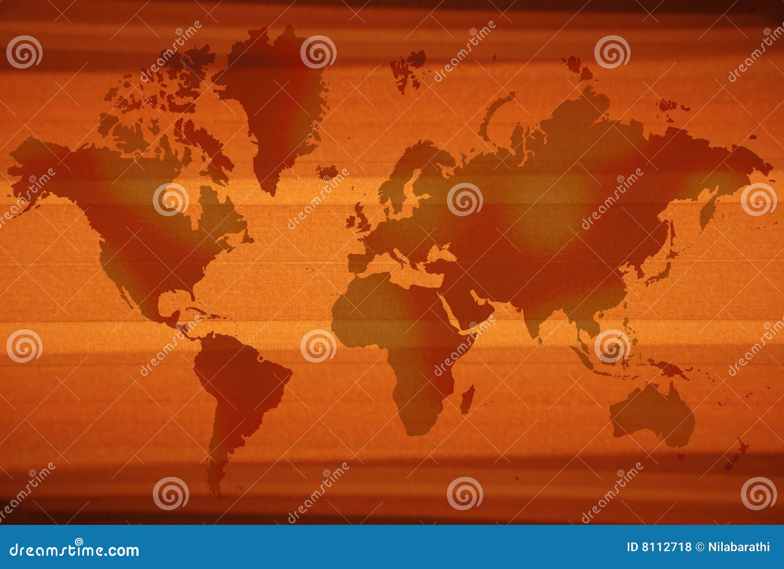 Orange World-Karte stock abbildung. Illustration von abbildung - 8112718