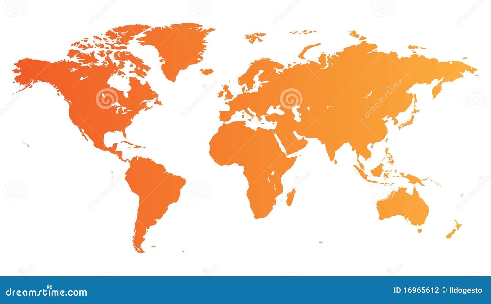 Orange World map stock vector. Illustration of africa - 16965612