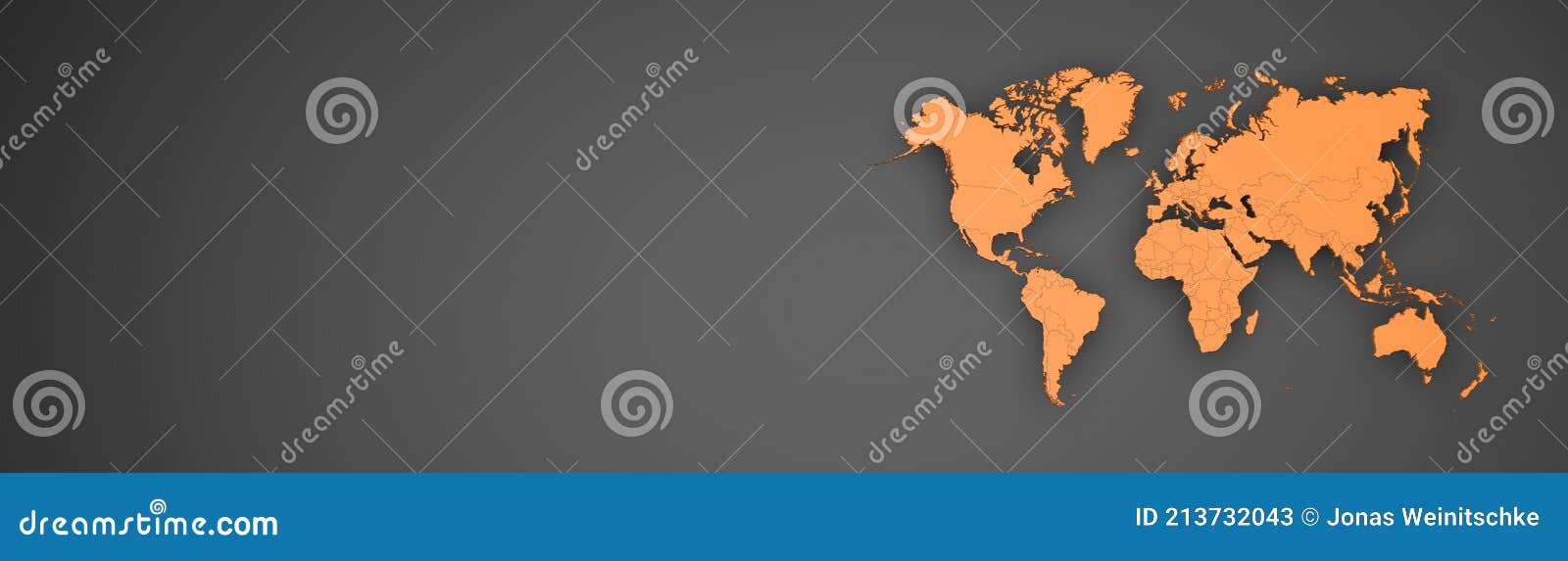 Orange World Map on Black Background Stock Illustration - Illustration ...