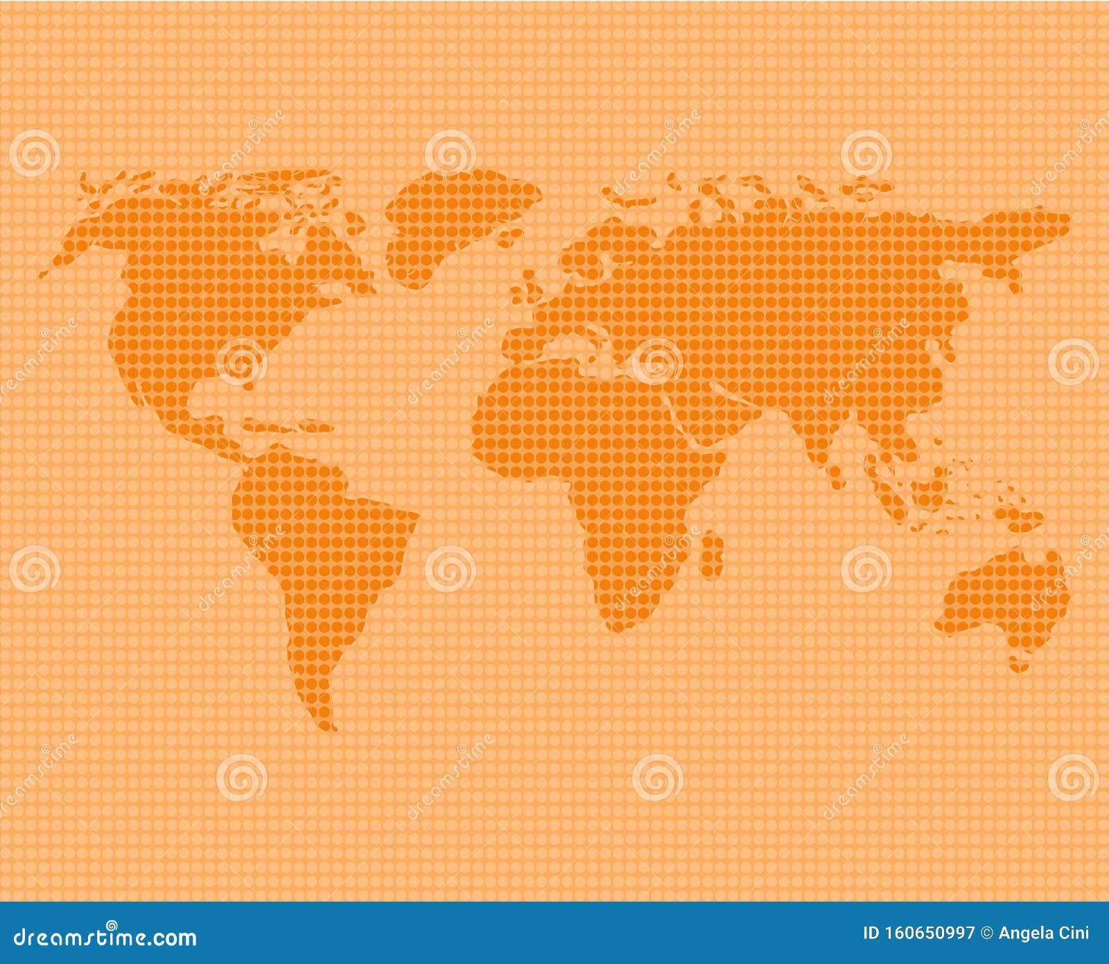 Orange World Map Vector Illustration with Dots Stock Vector ... Orange World Map Vector Illustration with Dots Stock Vector ...