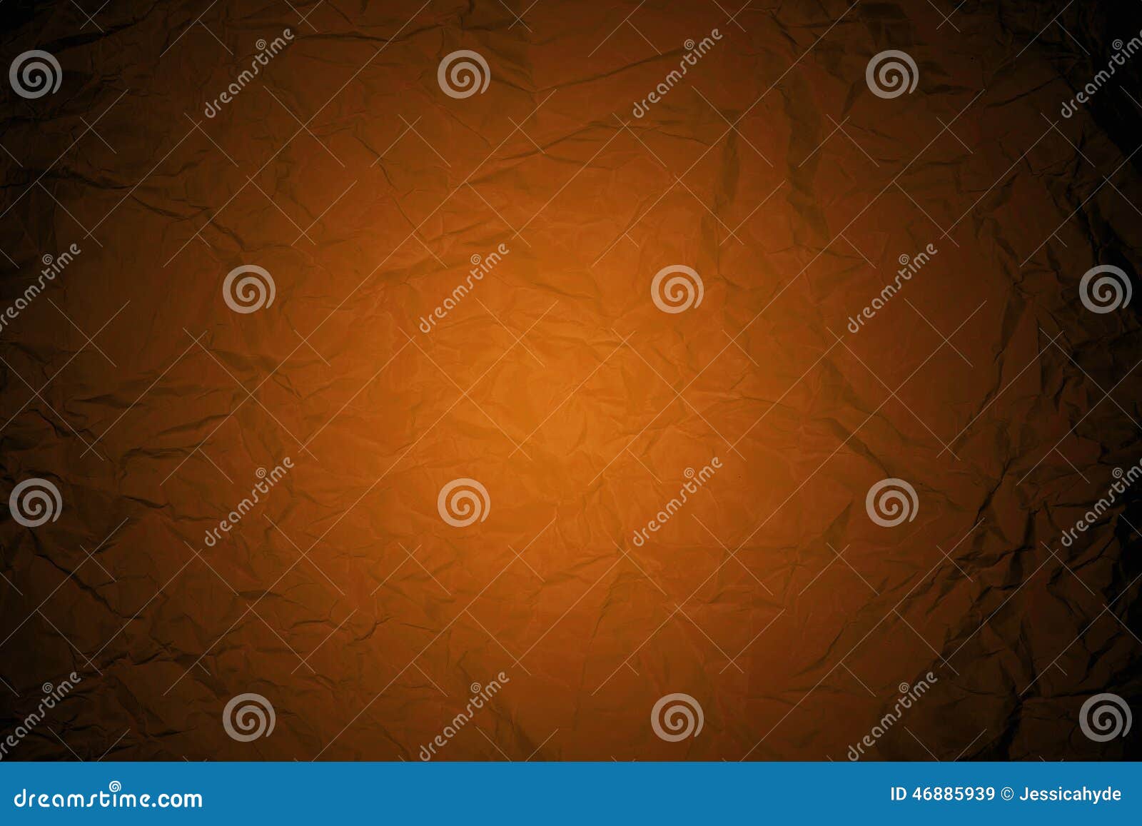 Orange Wrinkled Sheet of Paper Stock Image - Image of design, grid ...