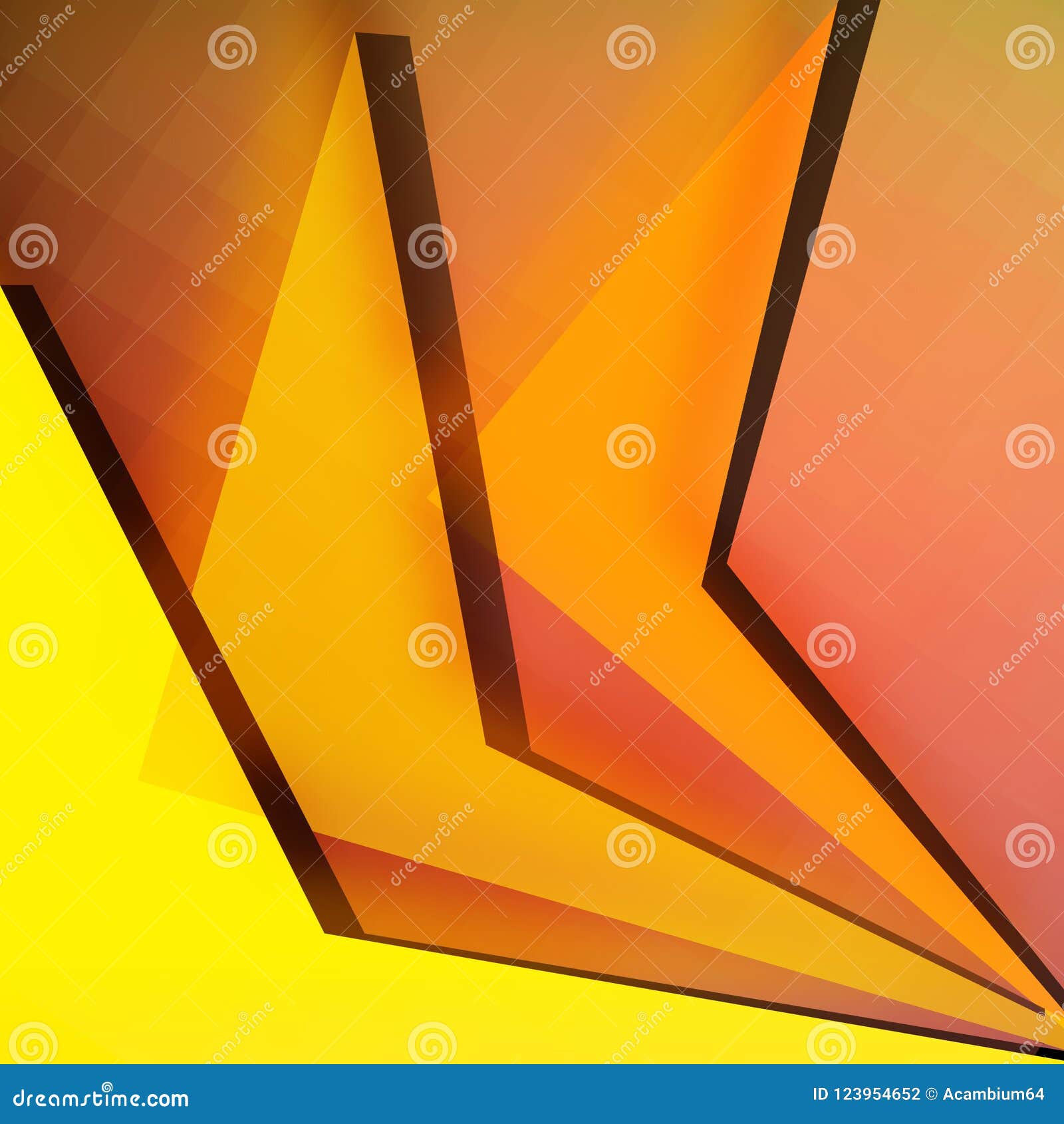 Orange Yellow Abstract Background with Yellow Shapeless Objects Stock ...