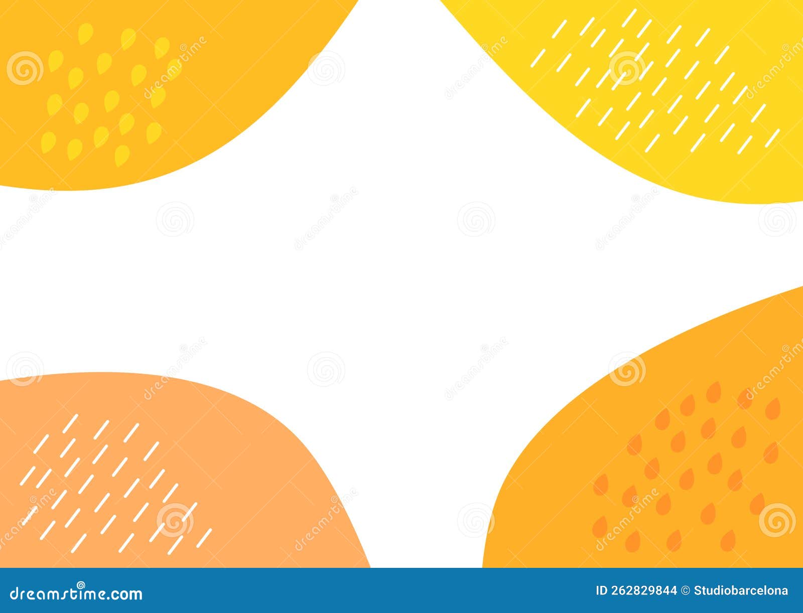 Orange and Yellow Abstract Shapes Border Background Stock Vector ...