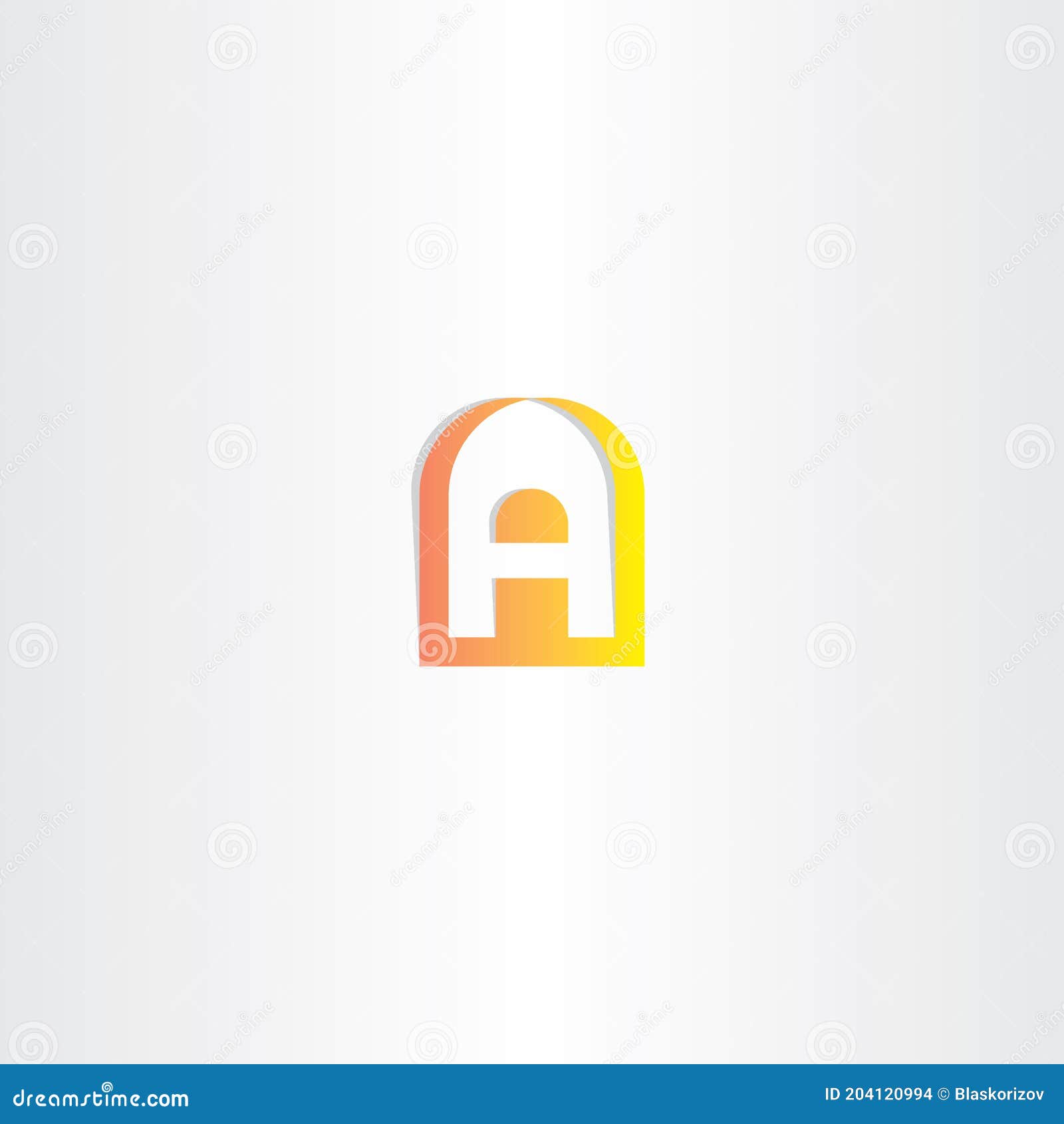 Orange Yellow Gradient Logo Letter a Stock Vector - Illustration of ...