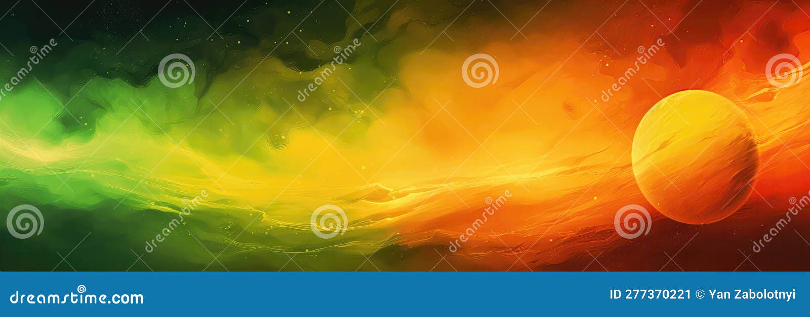 Orange Yellow Green Space , Panoramic Background. Generative AI Stock ...