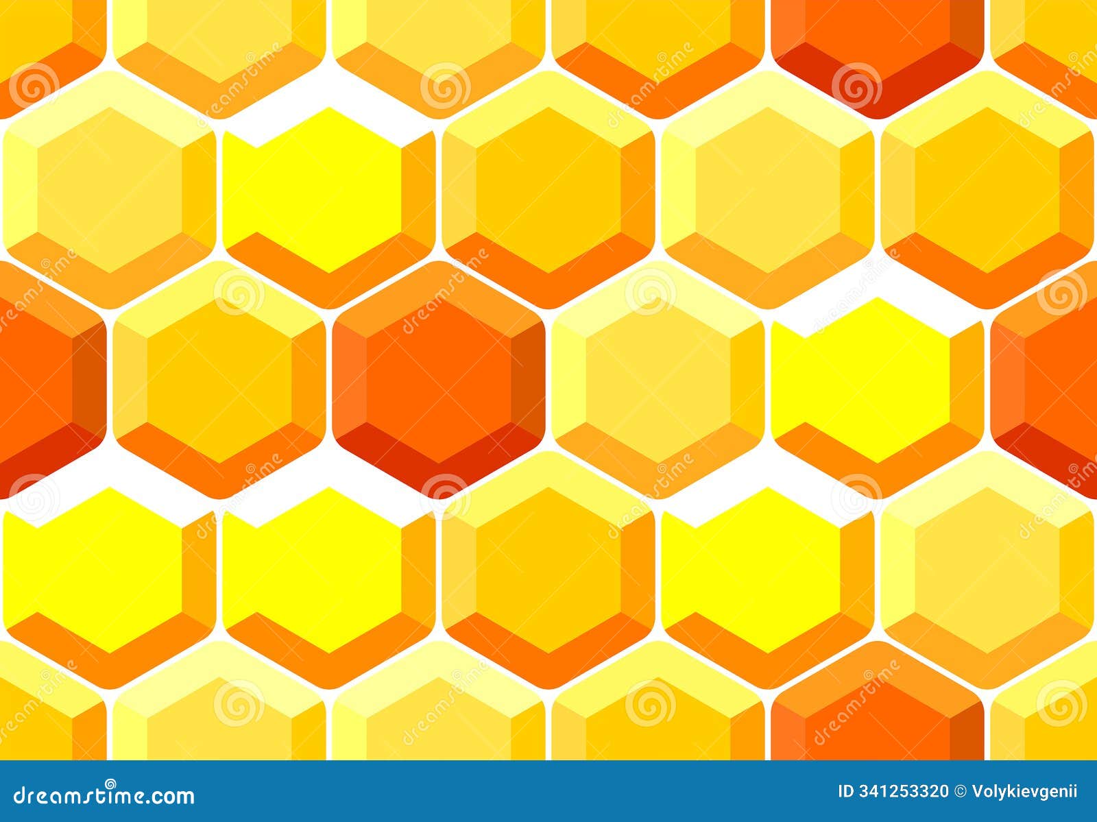 Yellow Honeycomb Pattern Royalty-Free Stock Photography | CartoonDealer ...