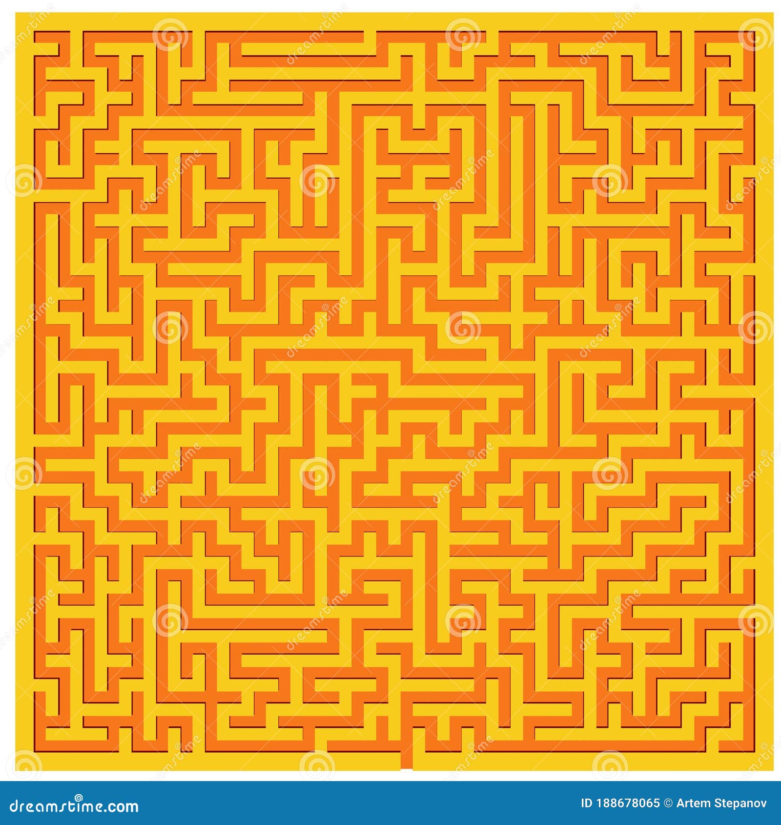 Orange-yellow Maze Texture Background, 3D Rendering Labyrinth Stock ...