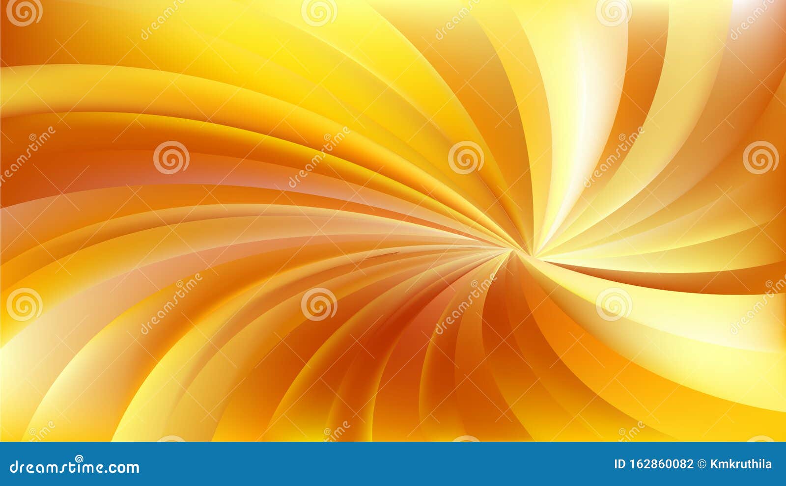 Orange and Yellow Radial Spiral Rays Background Stock Vector ...