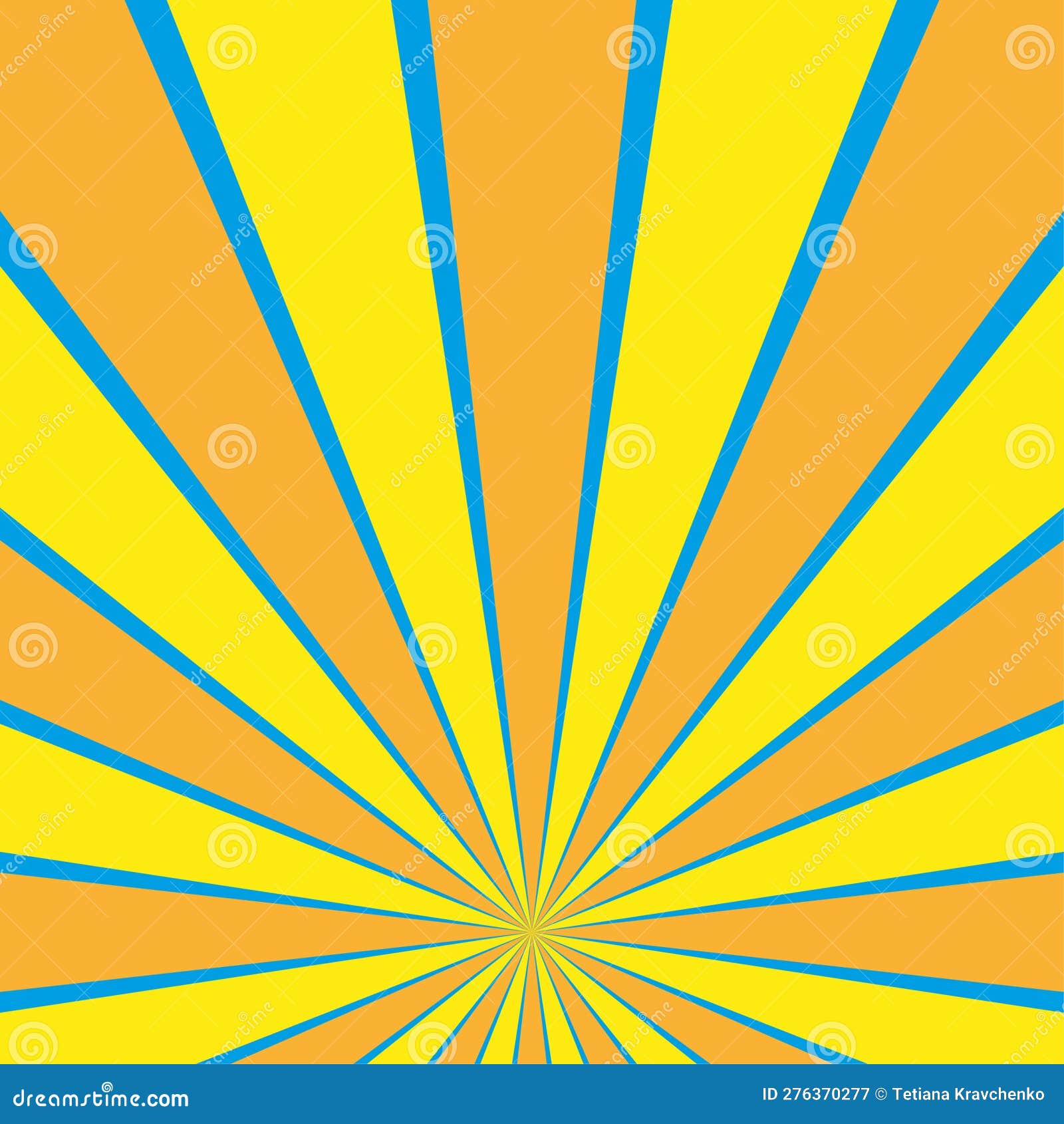 Orange Yellow Rays. Comic Background. Vector Illustration Stock Vector ...