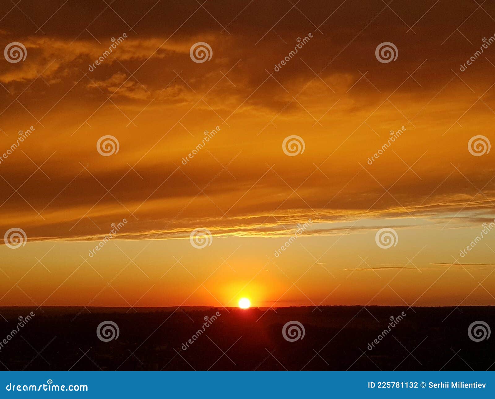 Orange and Yellow Sky at Sunset Stock Photo - Image of water, outdoor ...