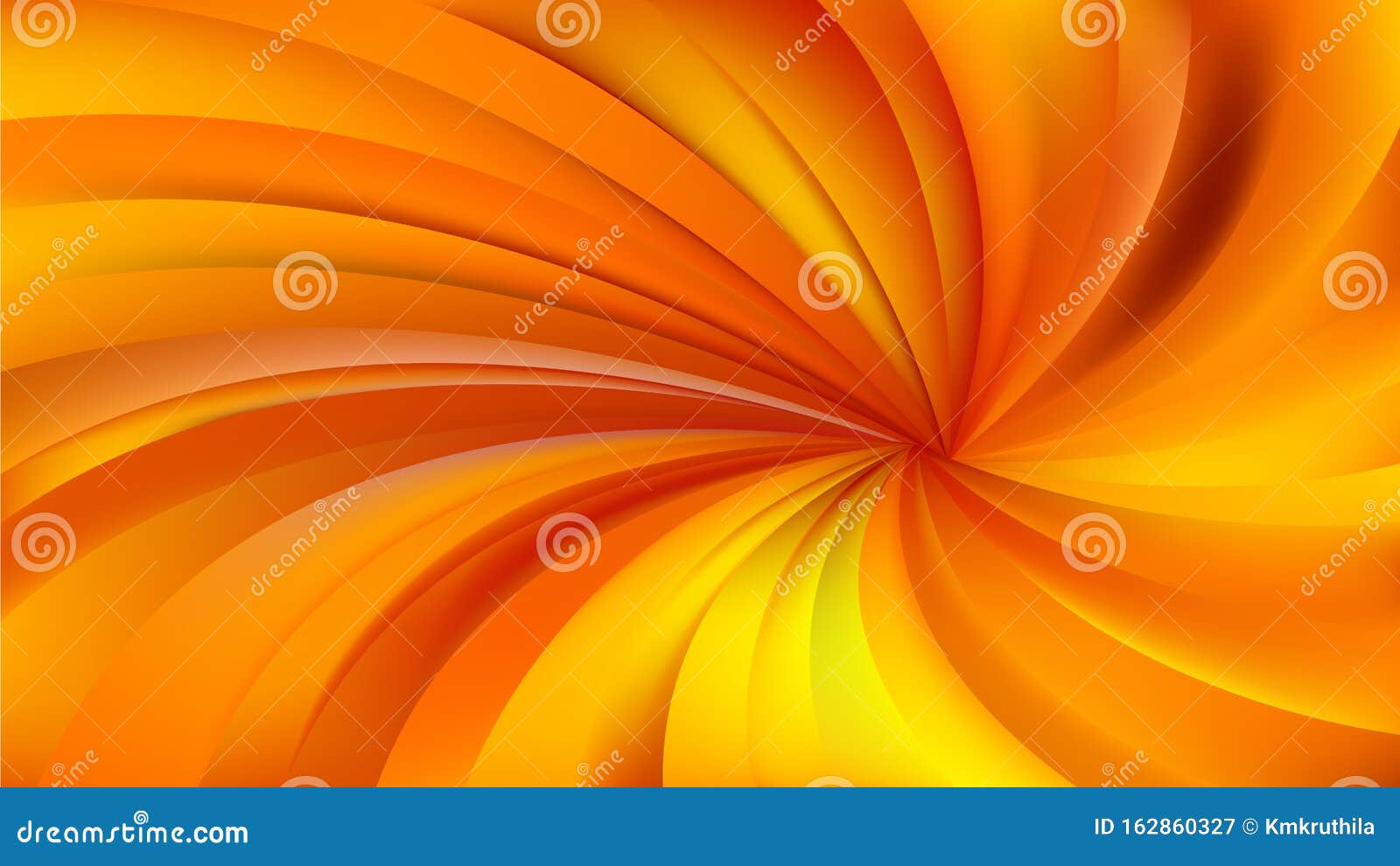 Orange and Yellow Spiral Rays Background Stock Vector - Illustration of ...