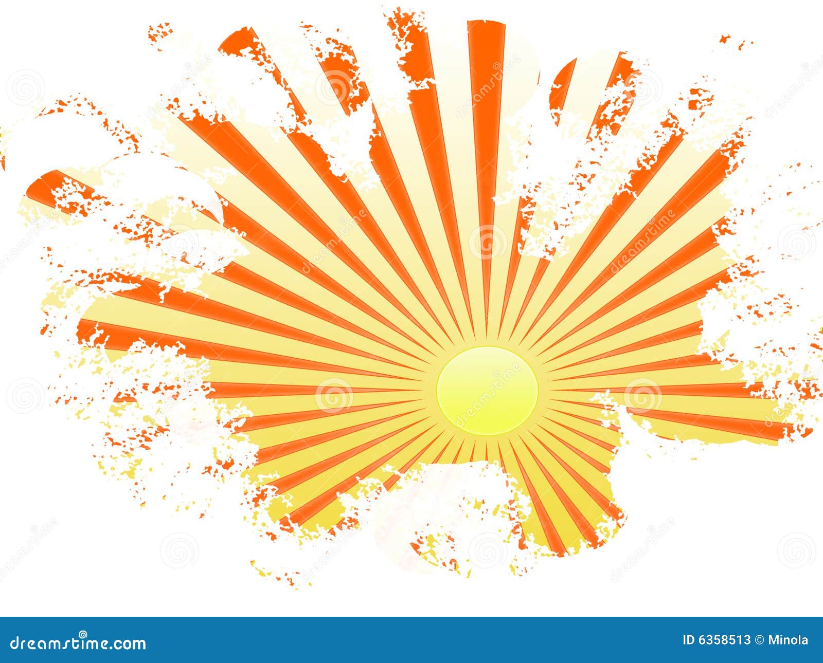Orange - yellow sun rays stock illustration. Illustration of grunge ...