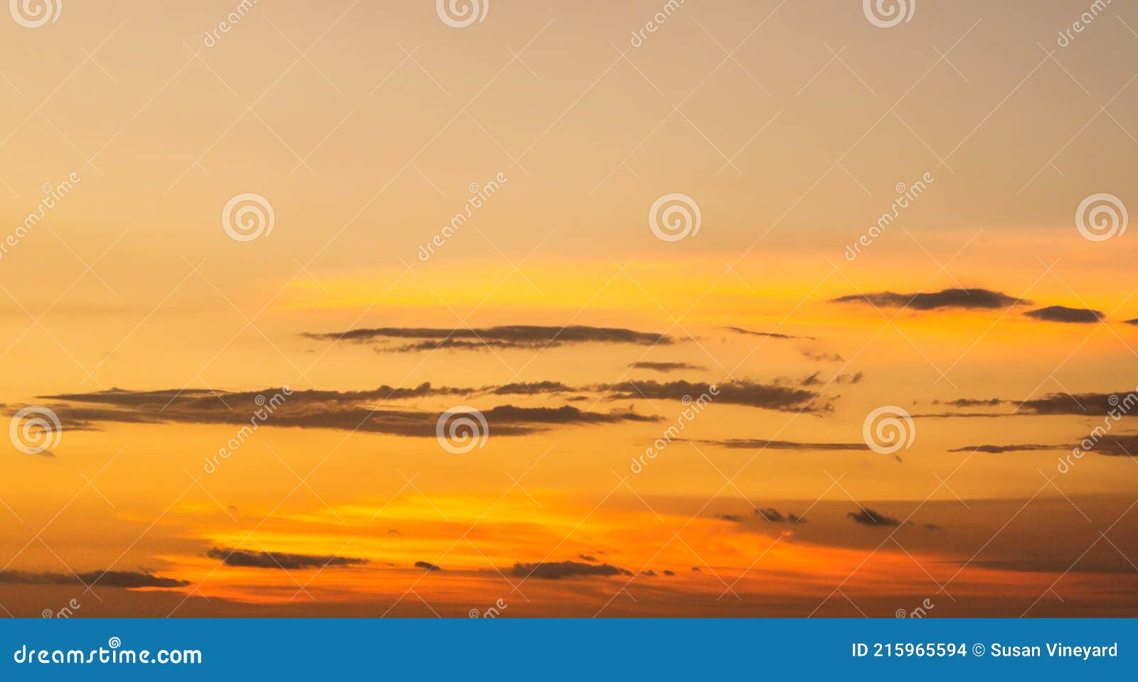 Orange and Yellow Sunset Sky Replacement or Background Stock Photo ...