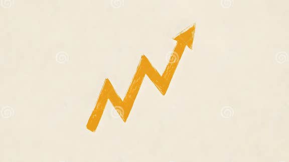 Orange Zigzag Graph Symbolizing Growth Stock Illustration ...