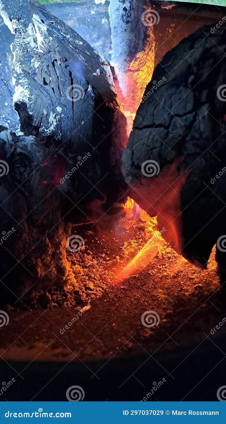 OrangeGlowing Charcoal Rocks that Look Like Cave Stock Image - Image of ...