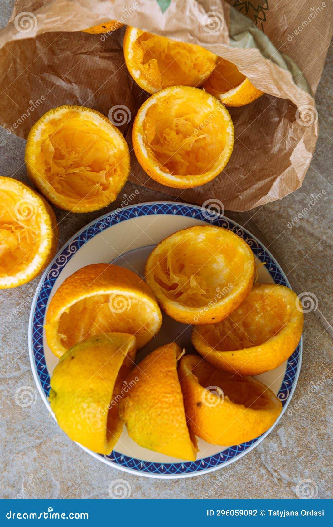 Oranges Being Squeezed for Fresh Orange Juice Stock Photo - Image of ...