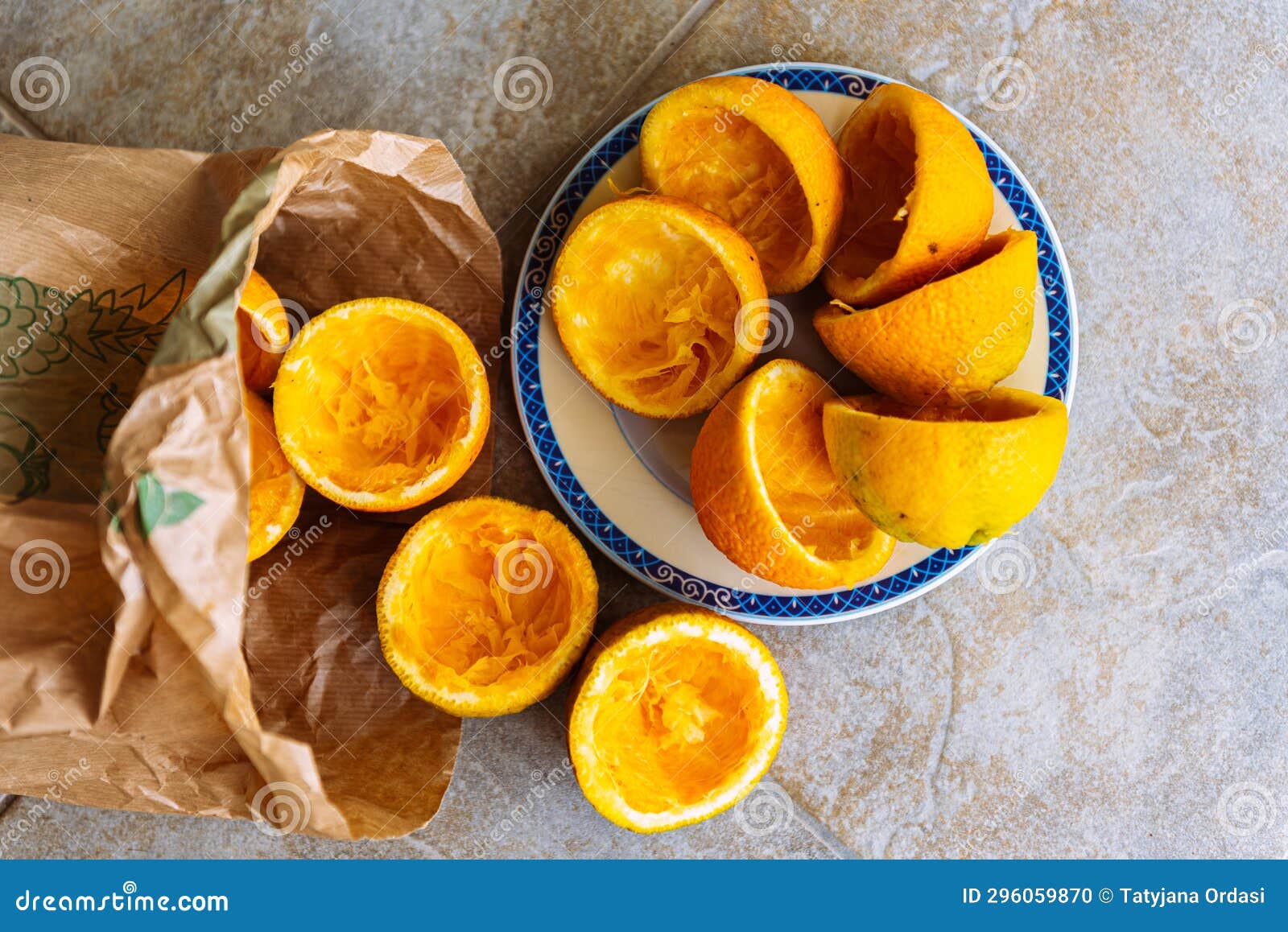 Oranges Being Squeezed for Fresh Orange Juice Stock Photo - Image of ...