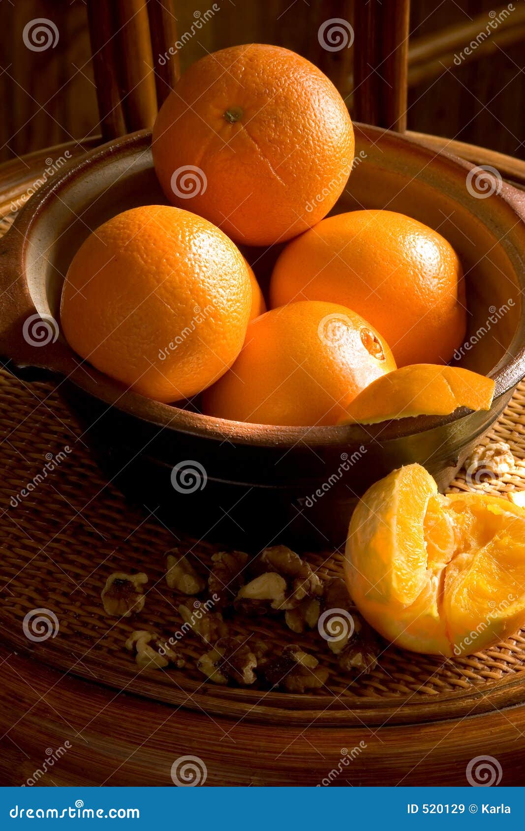 Oranges in a bowl stock image. Image of sunray, sunlight - 520129