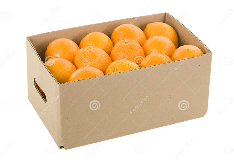 Oranges in Box stock photo. Image of path, brown, clementine - 12830328