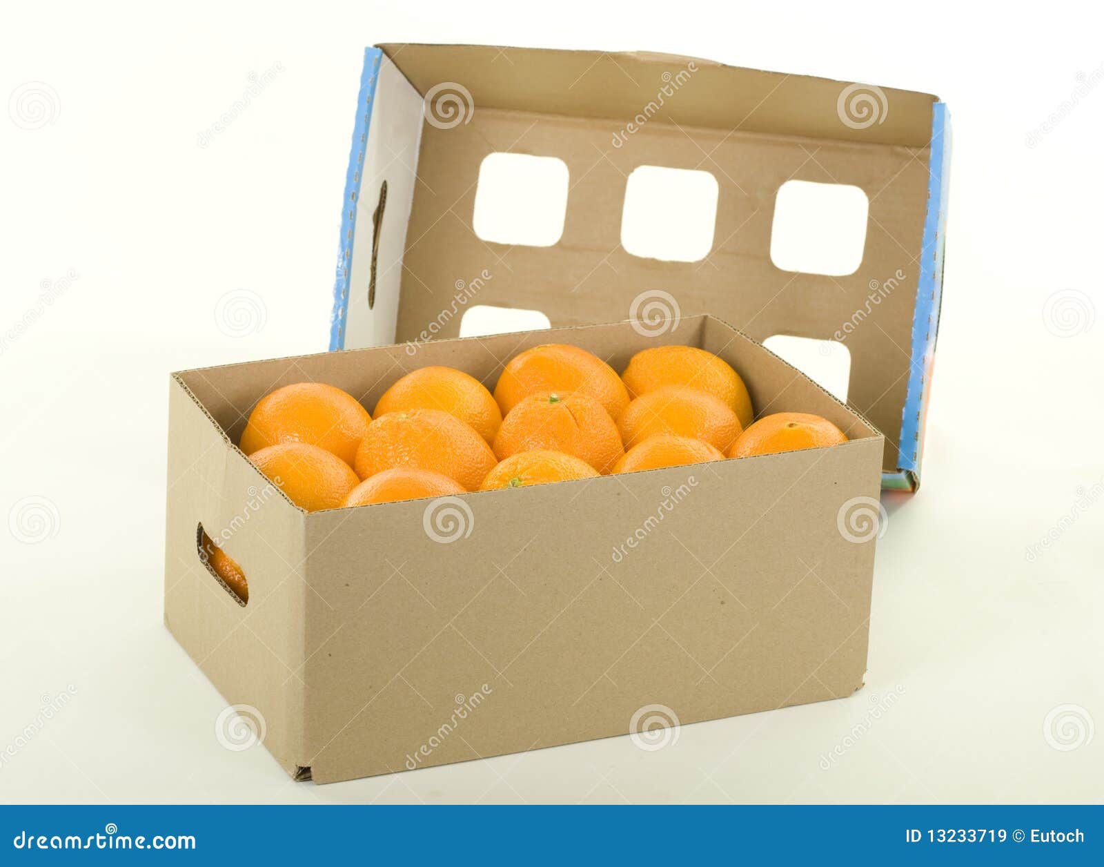 Oranges in Box with Cover stock image. Image of orange - 13233719
