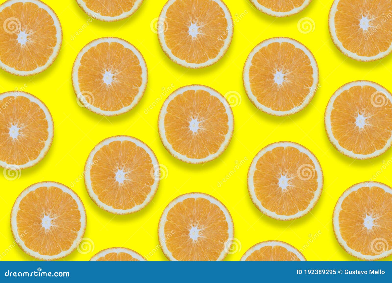 Oranges Cut into Pieces. Close-up Texture. Copy Space. Yellow ...