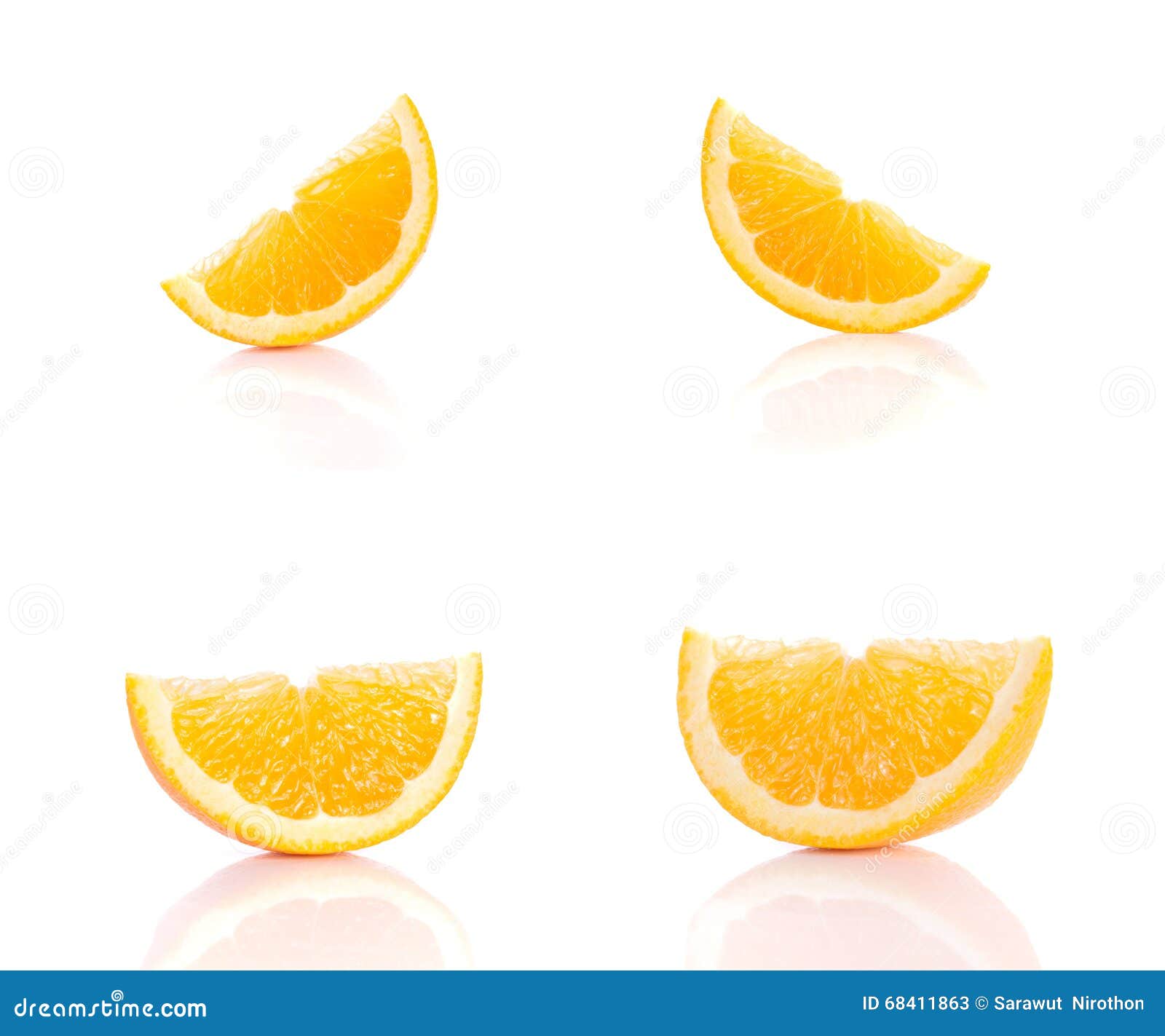 Oranges Cut on White Background. Stock Image - Image of orange, organic ...