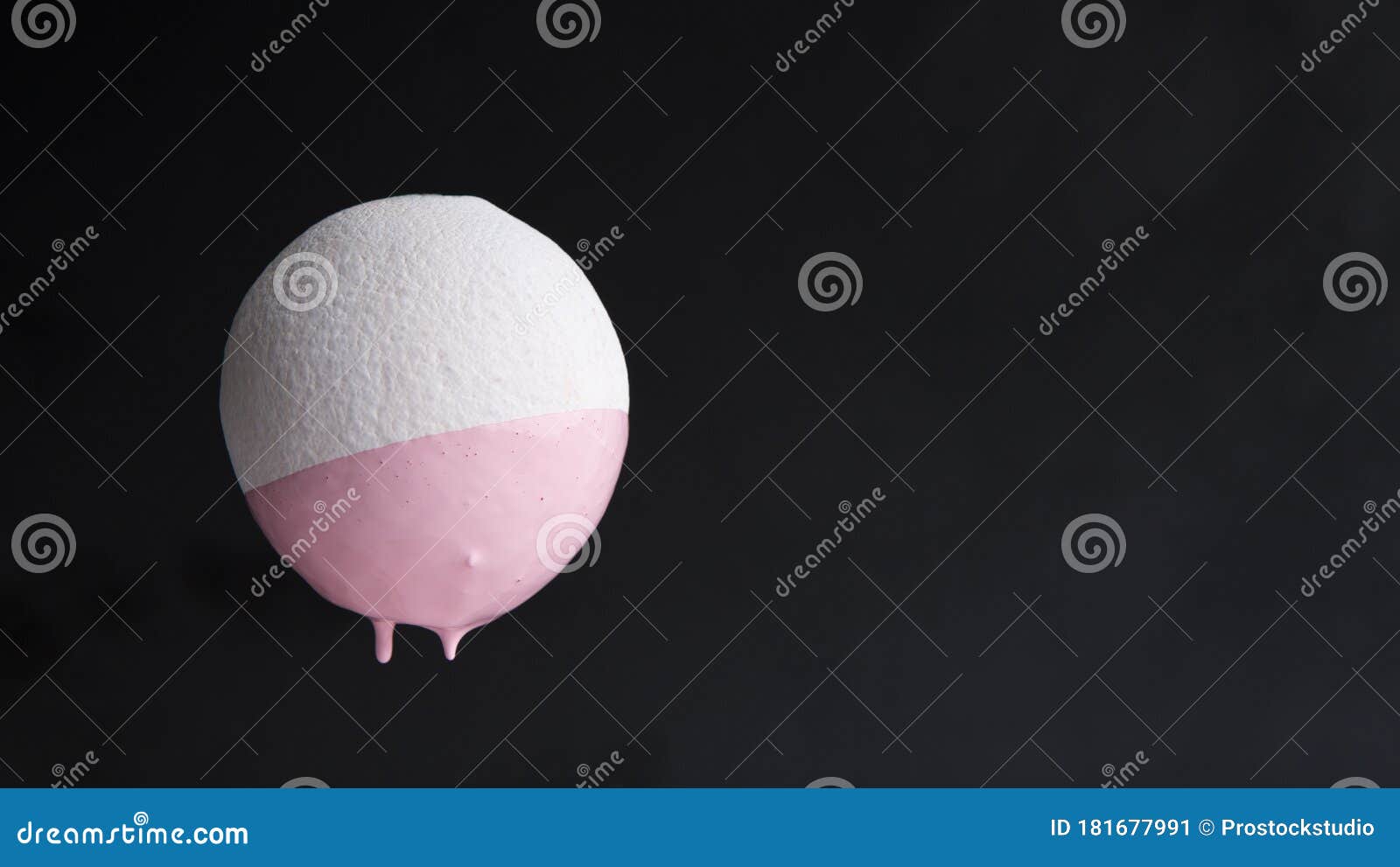 Oranges Dripping Paint Isolated on a Black Background. Stock Image ...