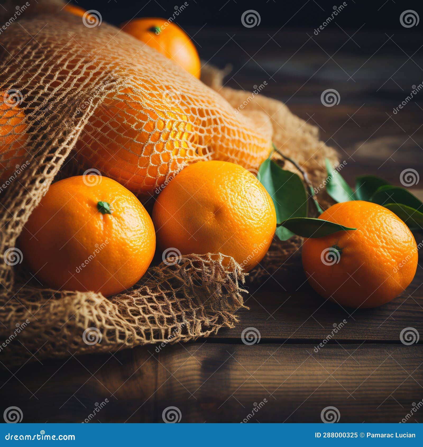 Oranges Falling from the Sack on the Floor Stock Illustration ...