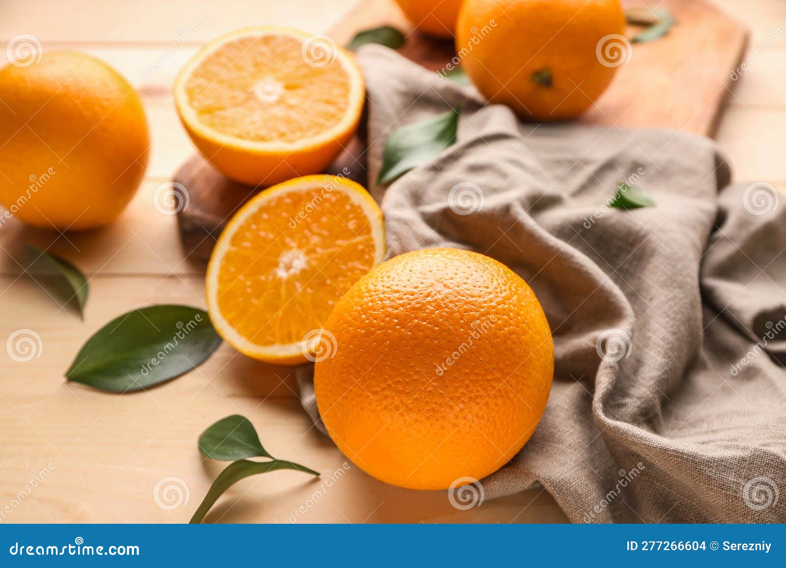 Fresh Oranges on Wooden Table Stock Photo - Image of vitamins ...