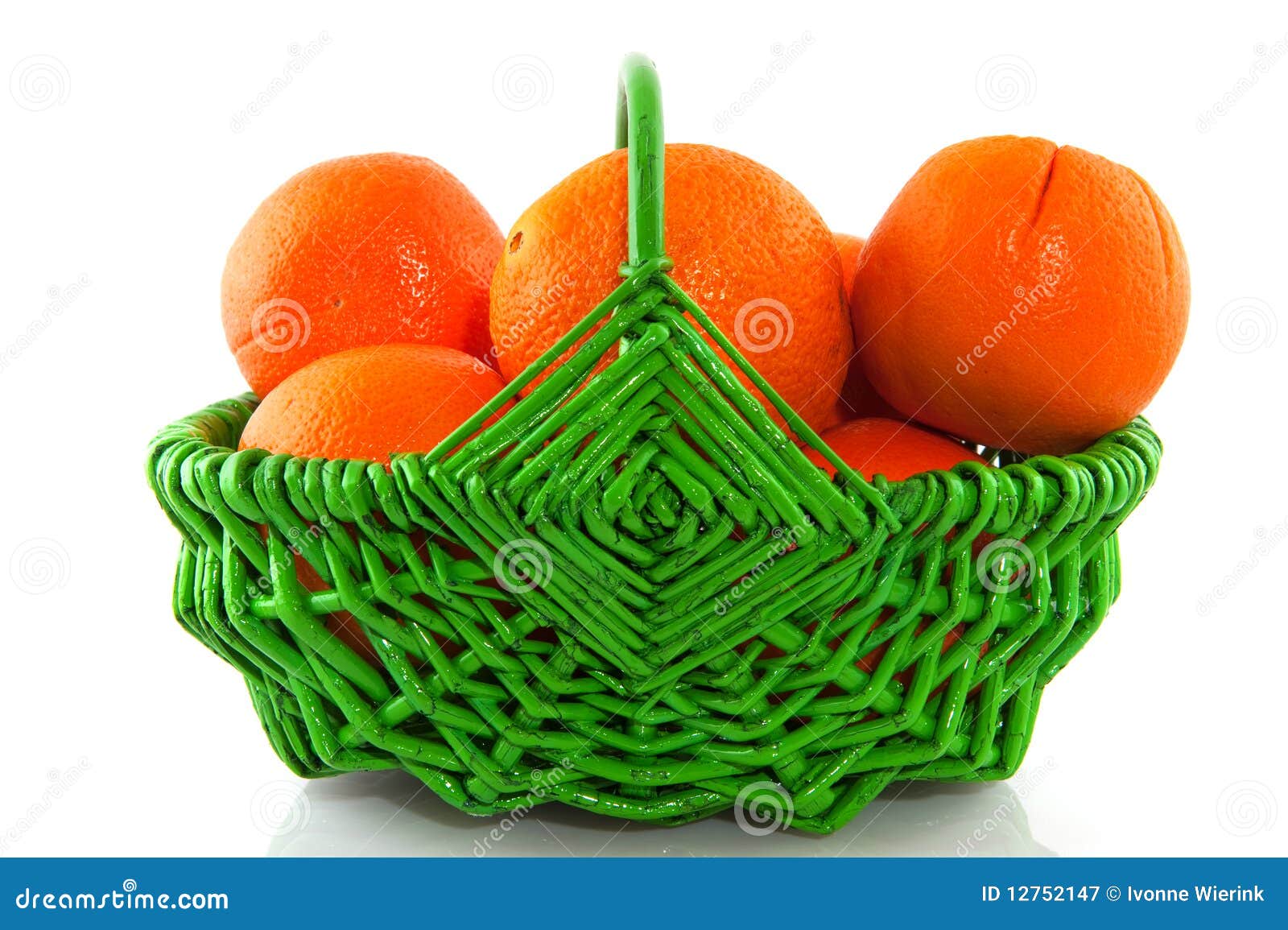 Oranges in green basket stock image. Image of fruit, basket - 12752147