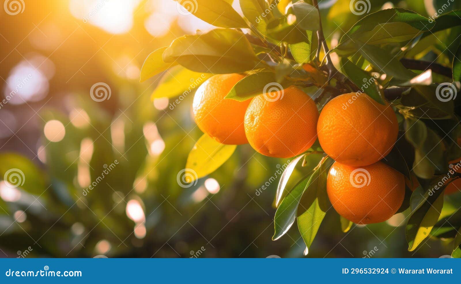 Oranges Growing on a Tree, Orange Garden Stock Photo - Image of crop ...