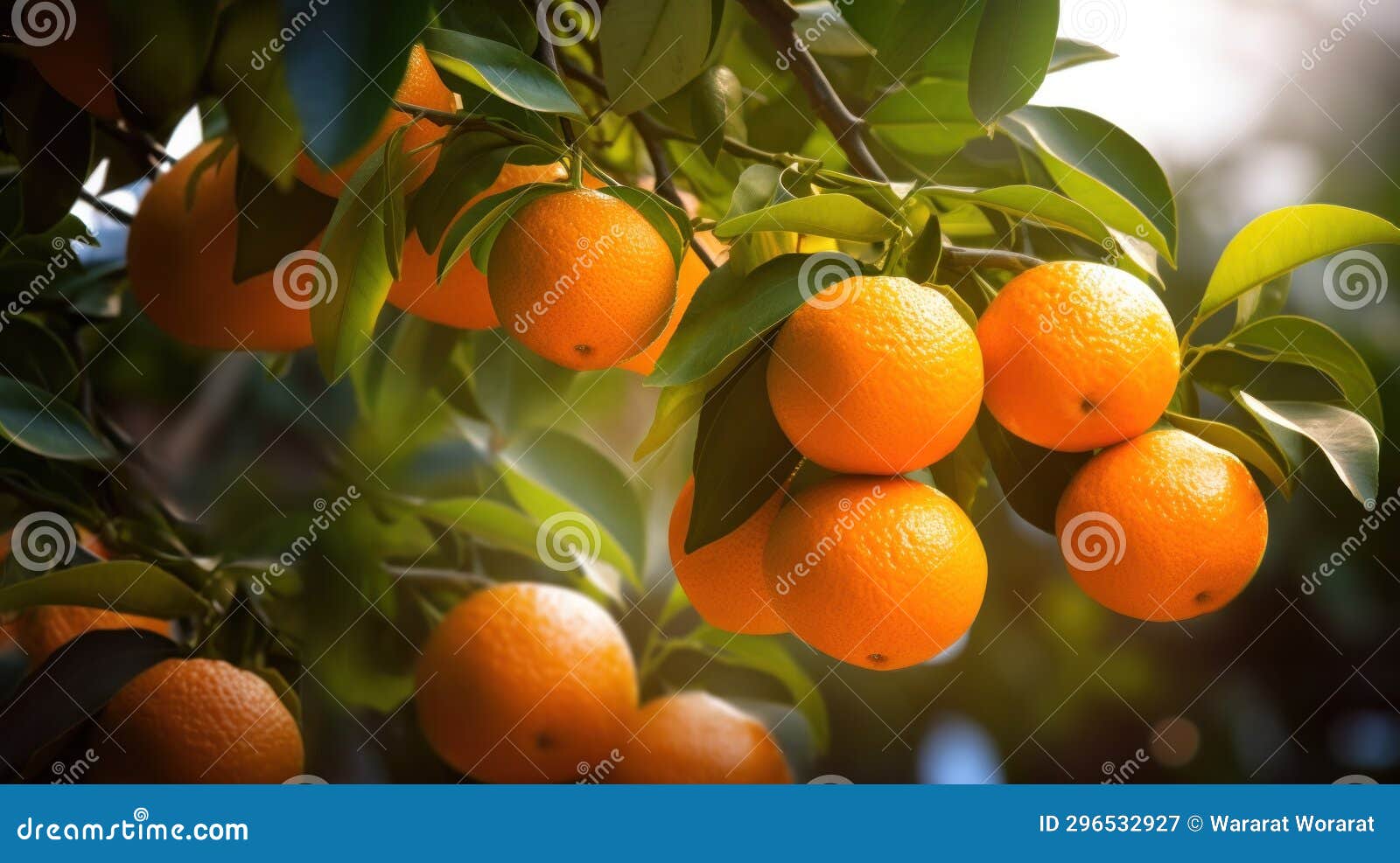 Oranges Growing on a Tree, Orange Garden Stock Image - Image of food ...