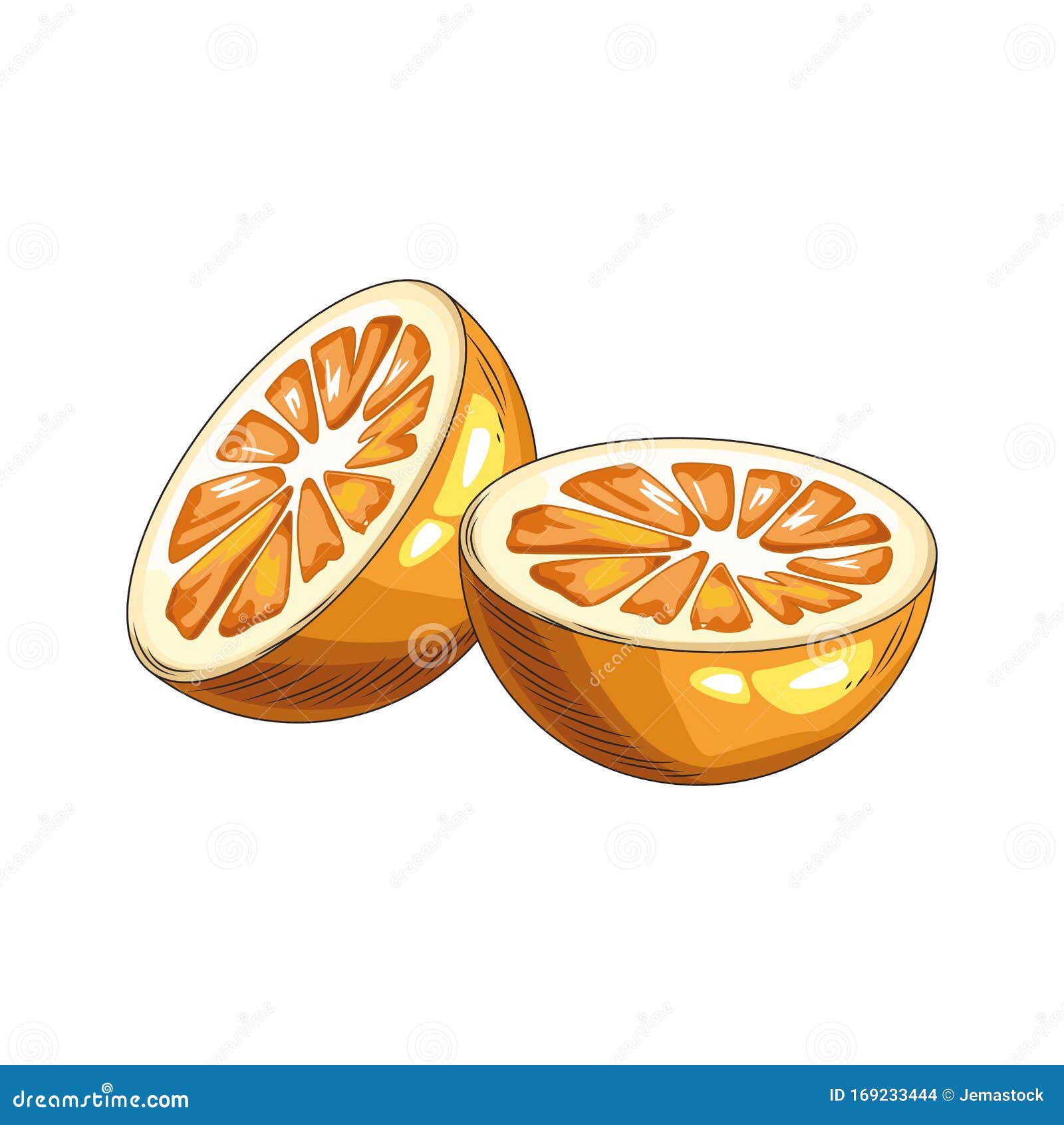 Oranges in Halves Icon, Flat Design Stock Vector - Illustration of ...