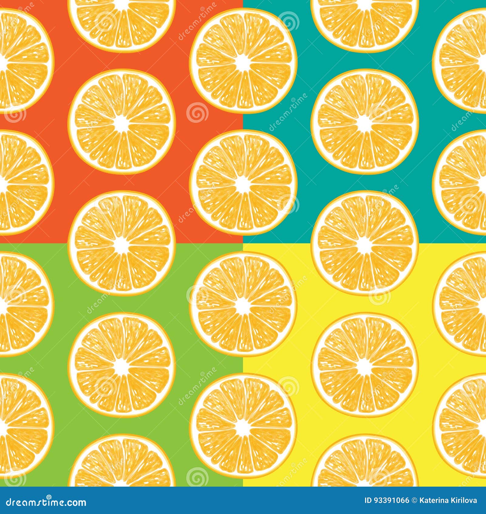 Oranges seamless pattern stock illustration. Illustration of citrus ...