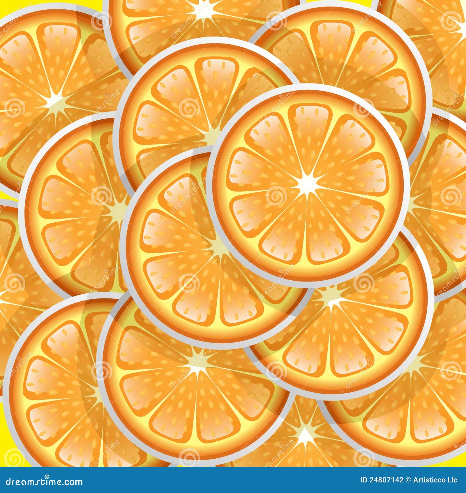 Oranges slices pattern stock vector. Illustration of drawing - 24807142