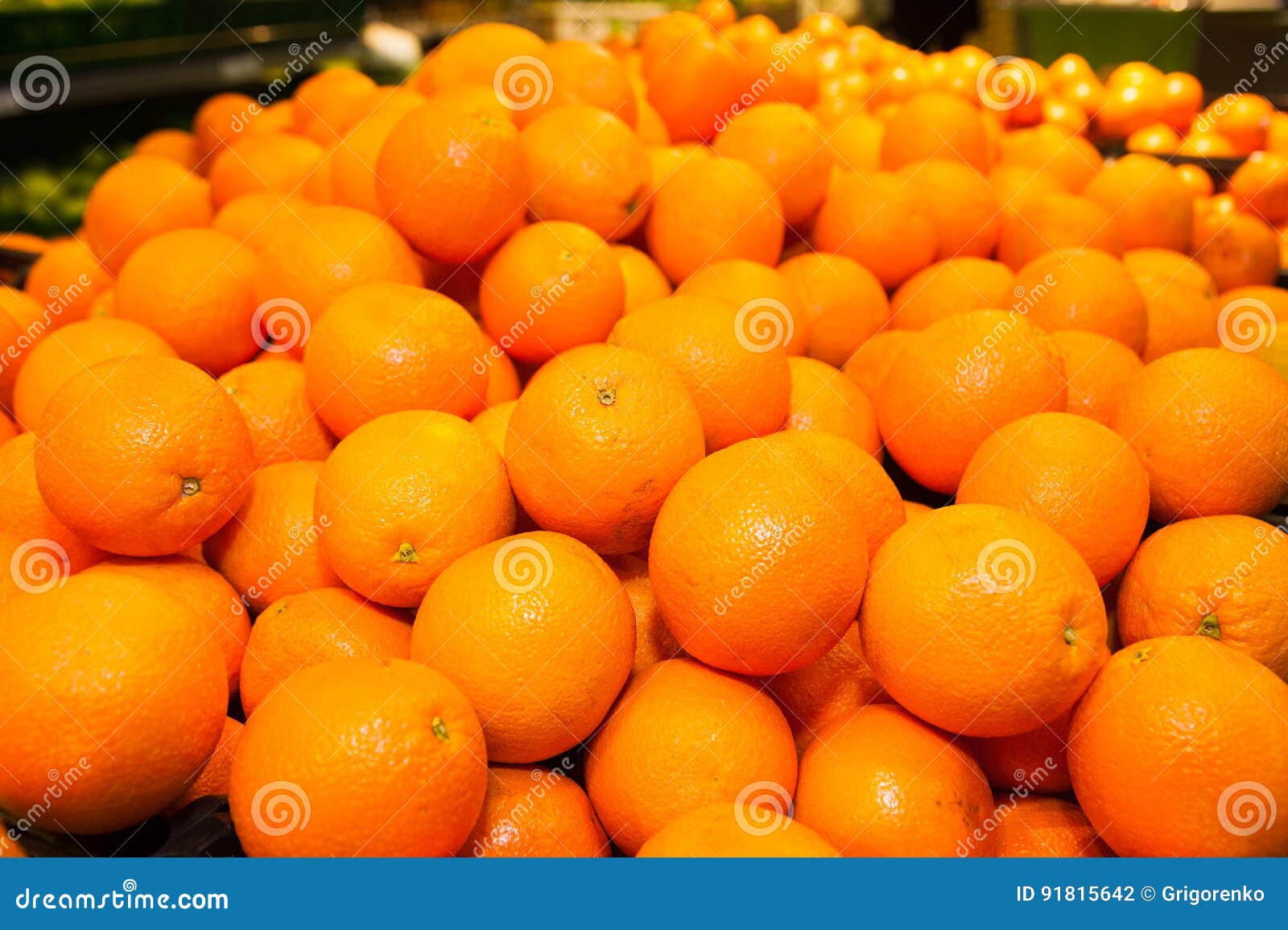 Oranges in supermarket stock photo. Image of store, grocery - 91815642