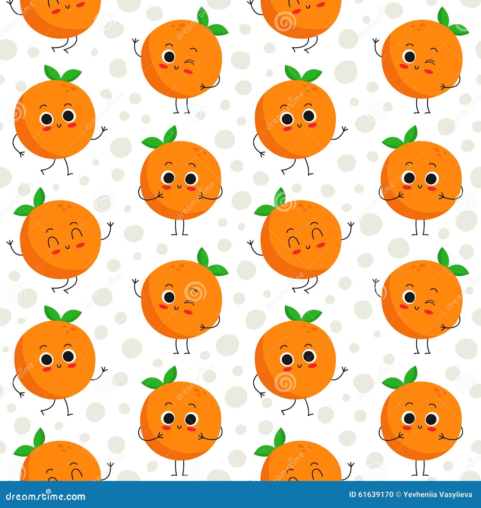 Oranges, Vector Seamless Pattern Stock Vector - Illustration of print ...
