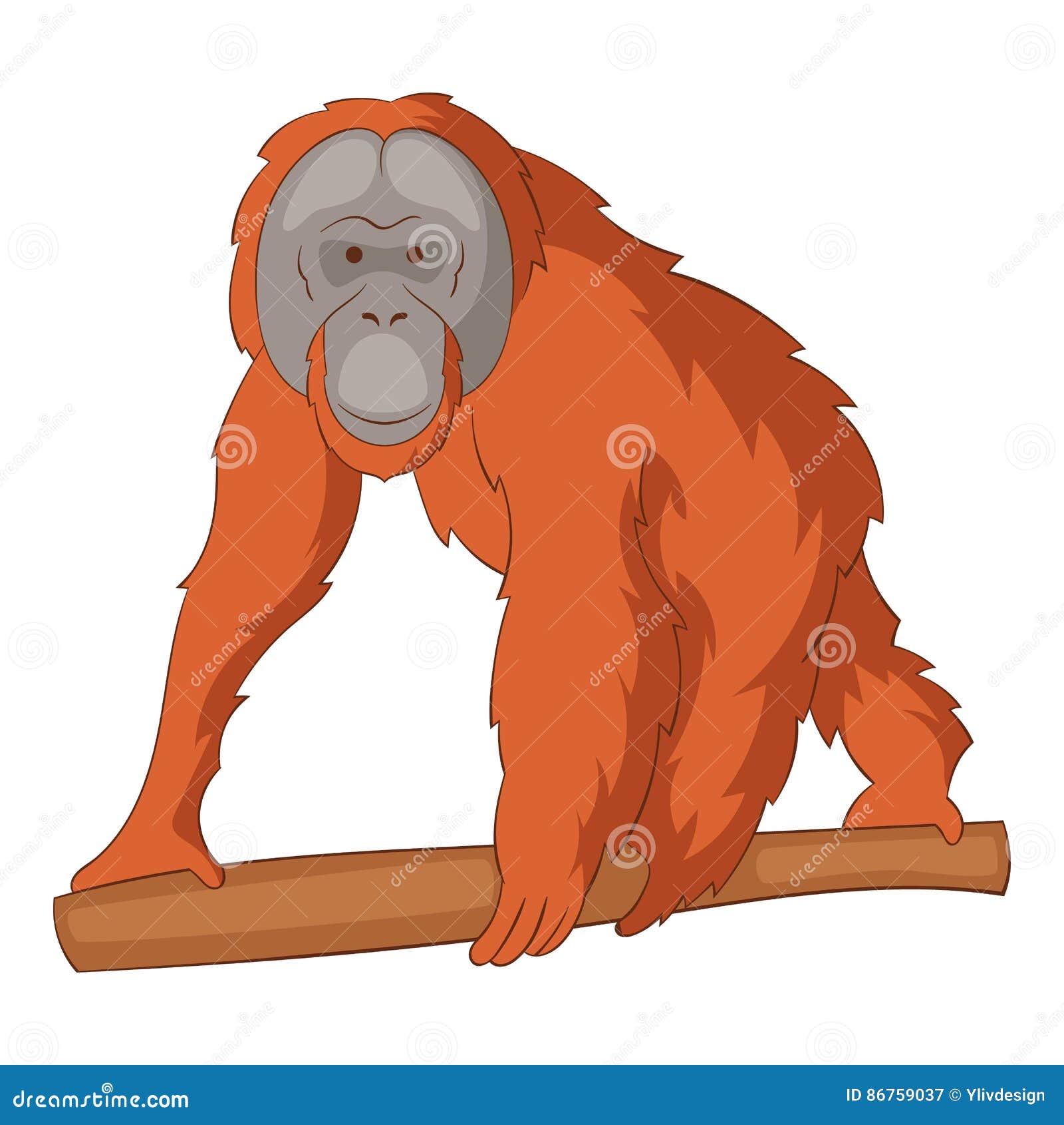 Orangutan Icon, Cartoon Style Stock Vector - Illustration of cartoon ...