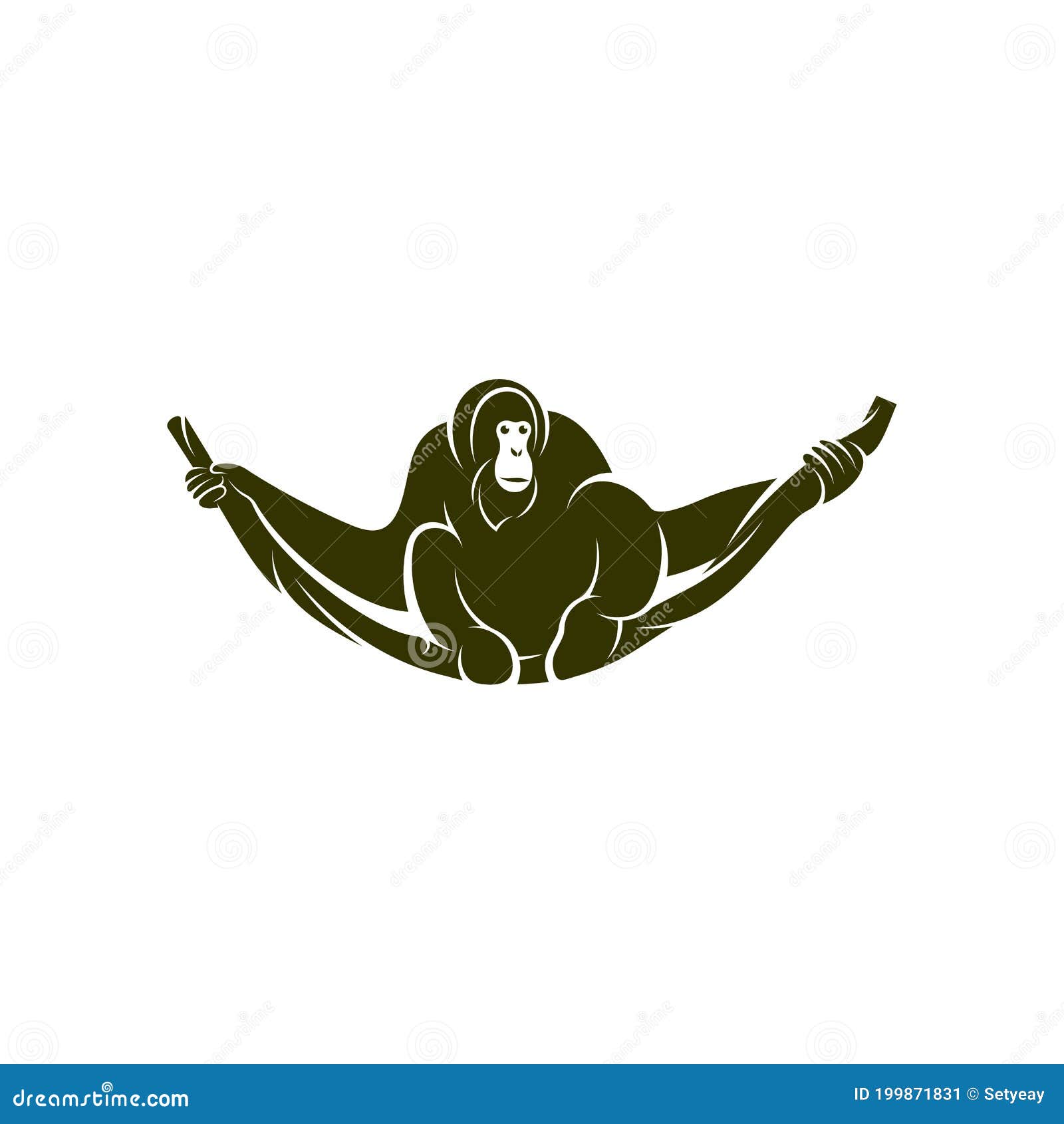 Orangutan Logo Design Vector Template, Illustration Design Orangutan ...