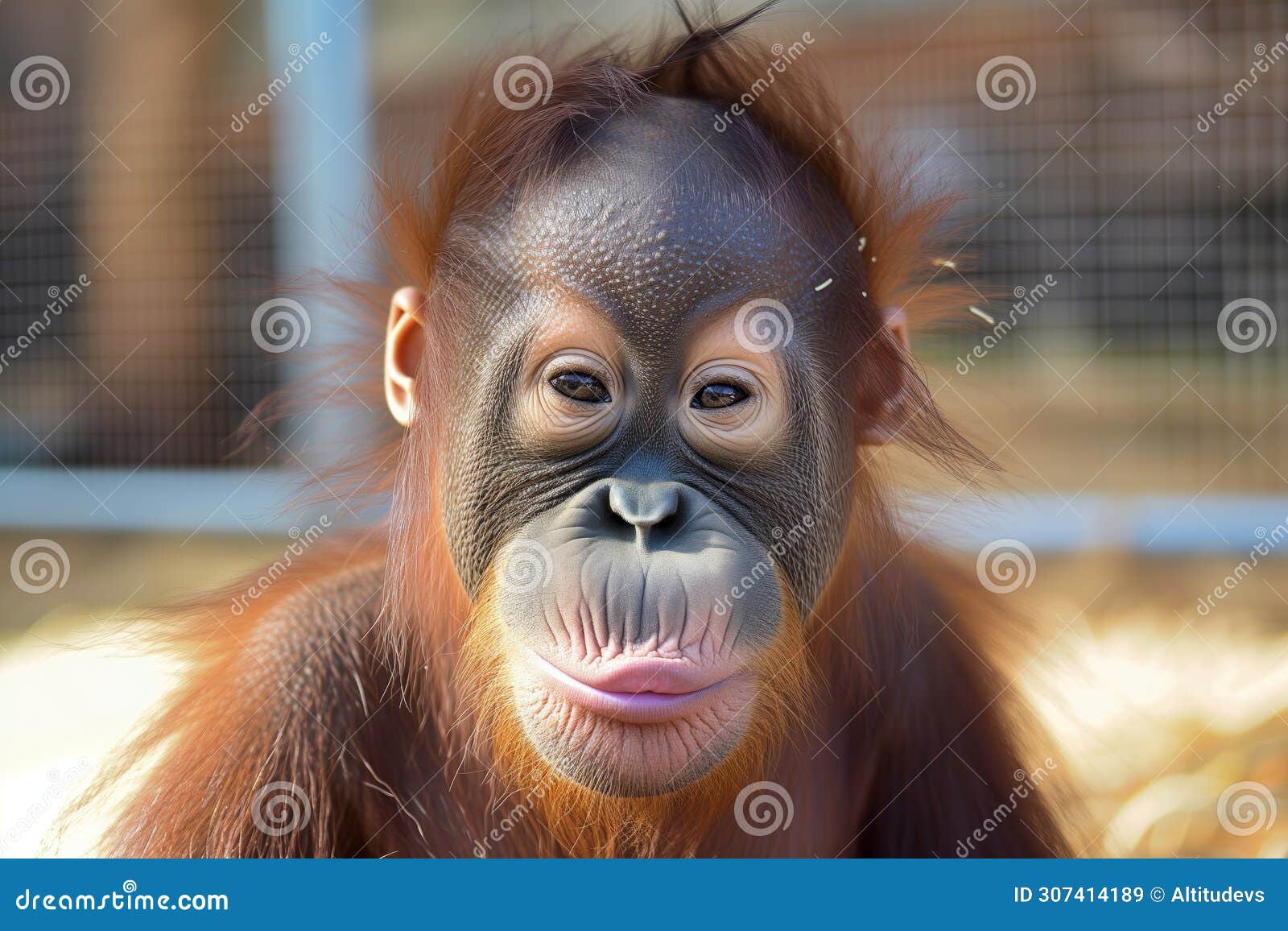 Orangutan Youngster Making a Pouty Face Stock Image - Image of face ...