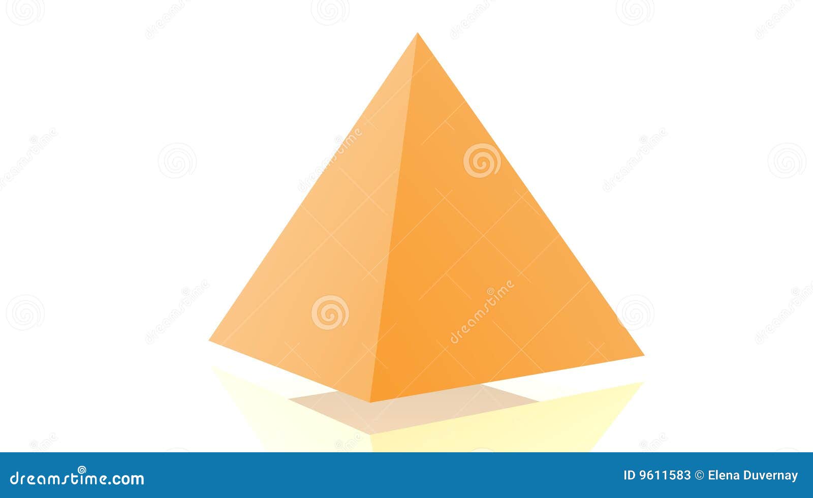 Oranje piramide stock illustratie. Illustration of driehoeken - 9611583