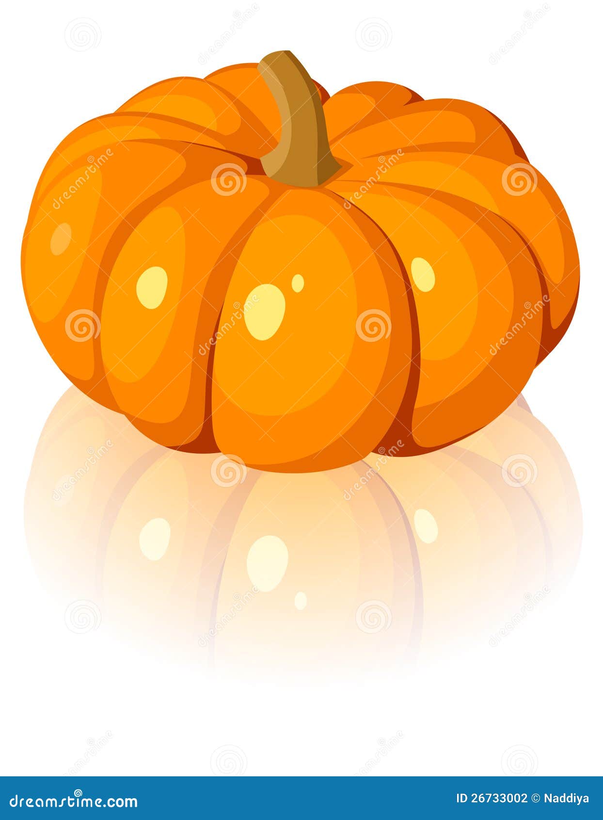 Oranje Pompoen. Vector Illustratie. Vector Illustratie - Illustration ...