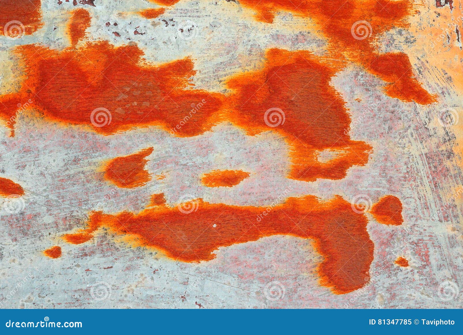 Oranje Roest Op Metaaloppervlakte Stock Afbeelding - Image of ...