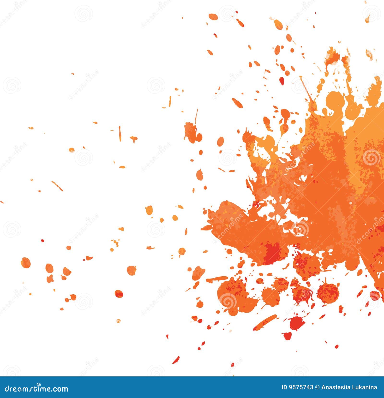 Oranje vlek vector illustratie. Illustration of expressionisme - 9575743